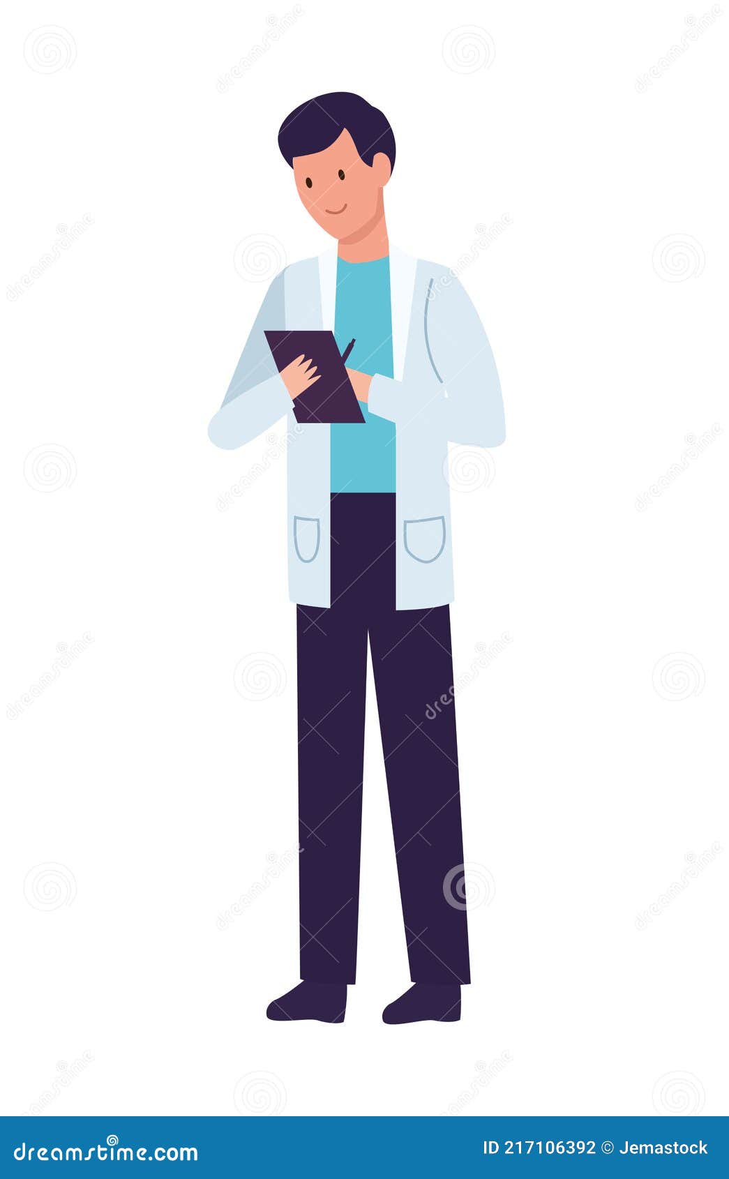 Doctor writing in order stock vector. Illustration of medical - 217106392