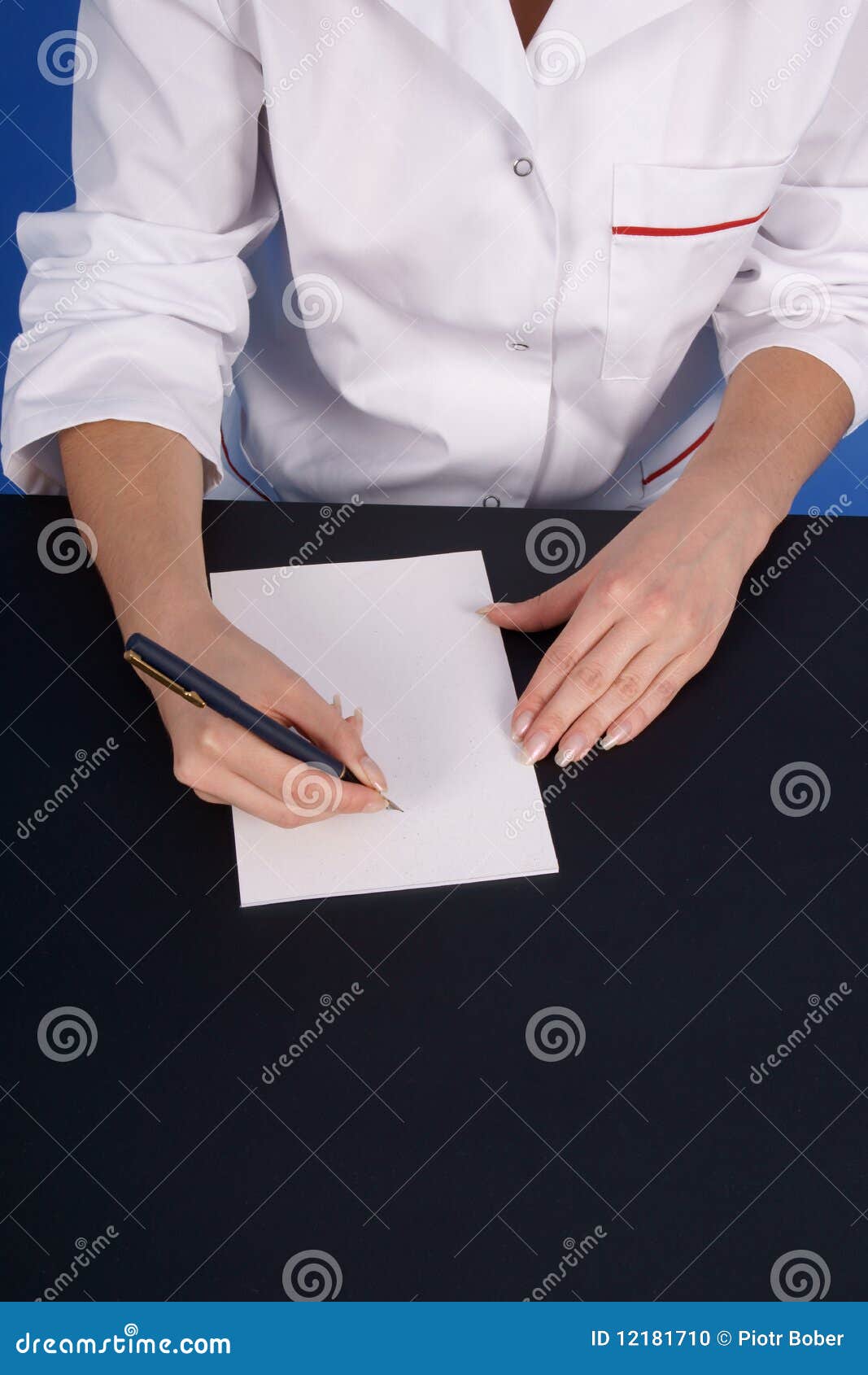 Doctor Writing Prescription. Stock Photo - Image of blue, care: 12181710
