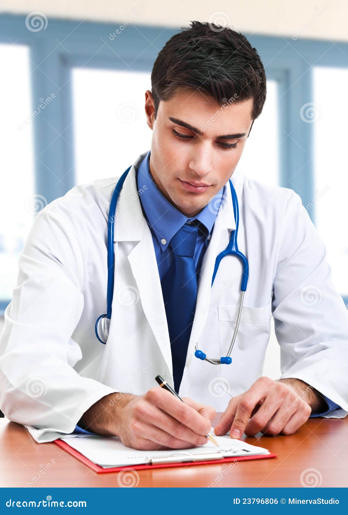 Doctor Writing Prescription Stock Photo - Image of healthcare, doctor ...