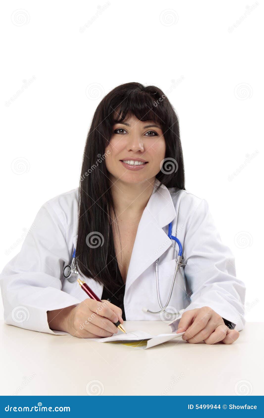 Doctor Writing Prescription Stock Photo - Image of health, document ...