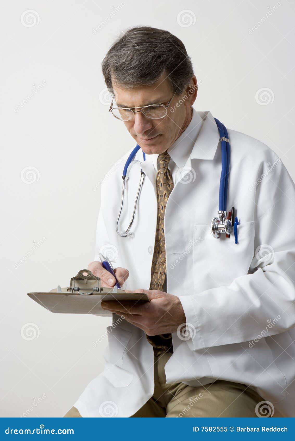 Doctor Writing a Prescription Stock Image - Image of writing, advice ...