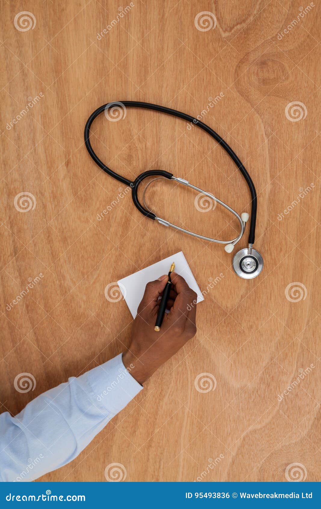 Doctor Writing Prescription on Notepad Stock Photo - Image of sitting ...