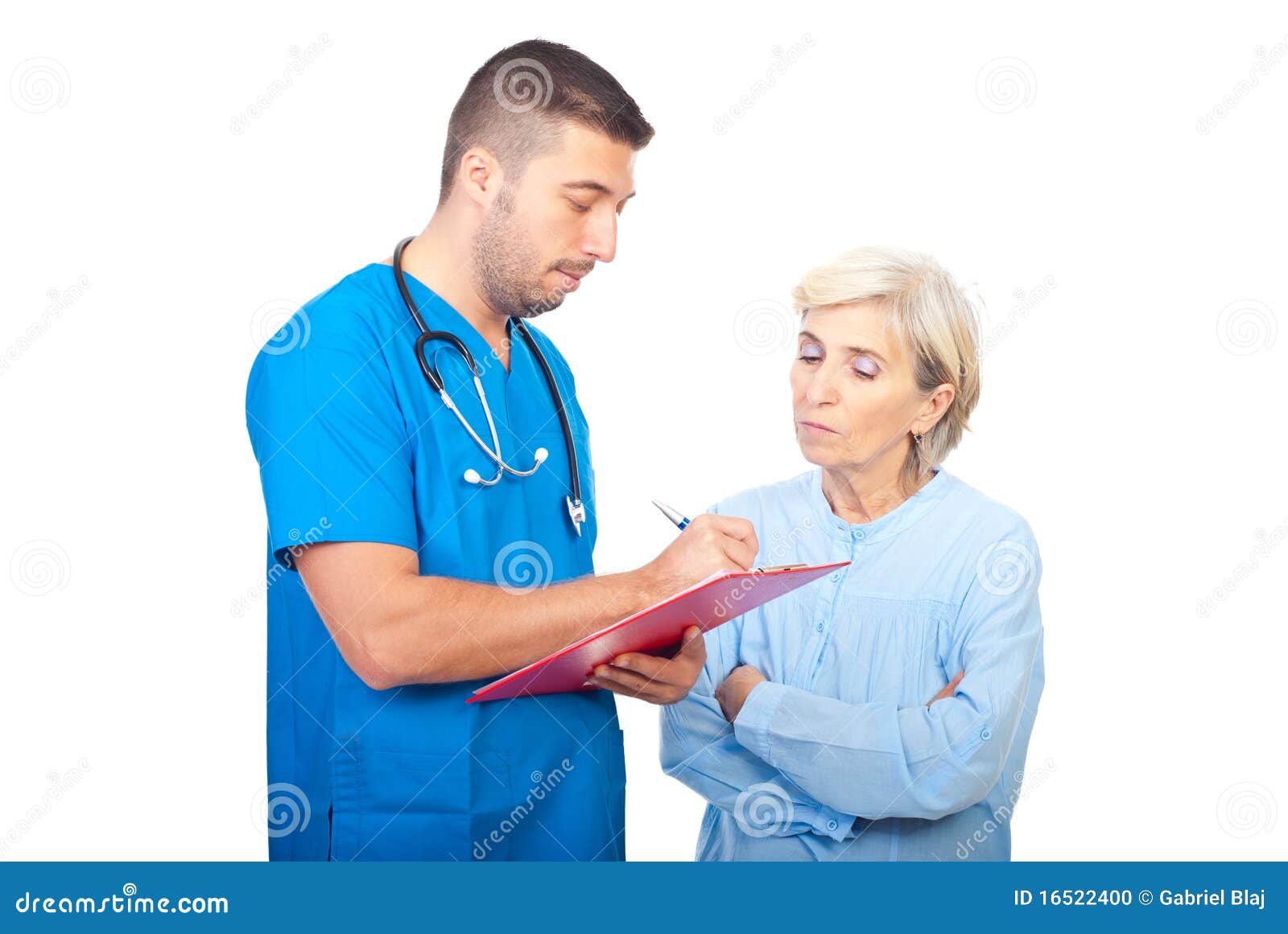 Doctor Writing Prescription for Patient Stock Photo - Image of illness ...
