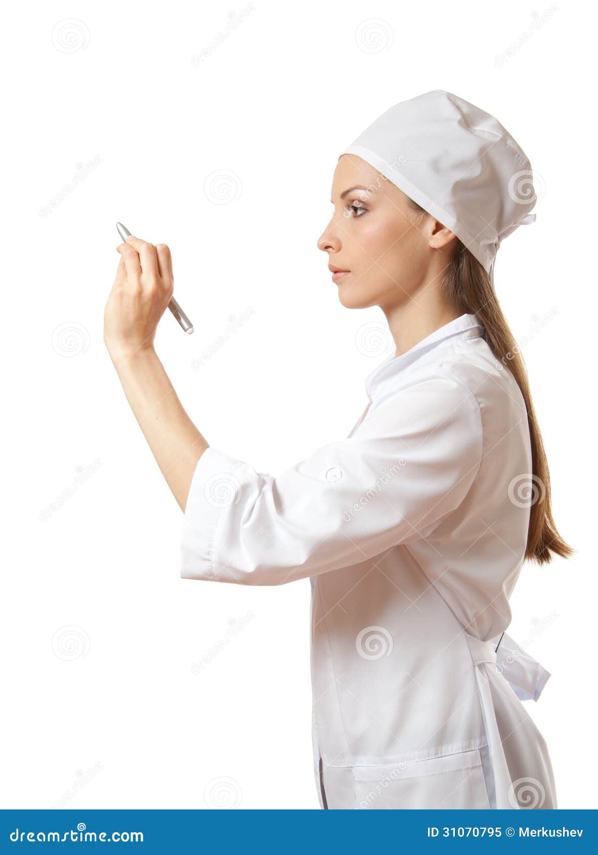 Doctor Writing Something with Marker on Glass Stock Image - Image of ...