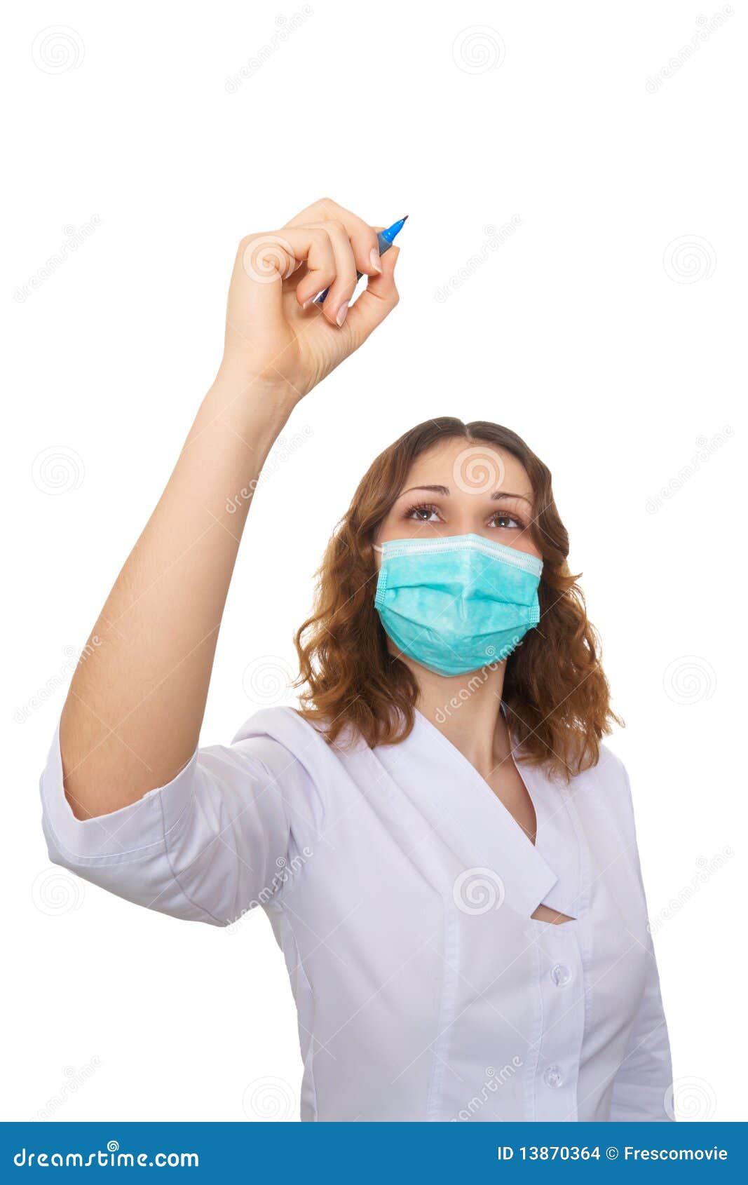 Doctor wrote a marker stock photo. Image of person, girl - 13870364