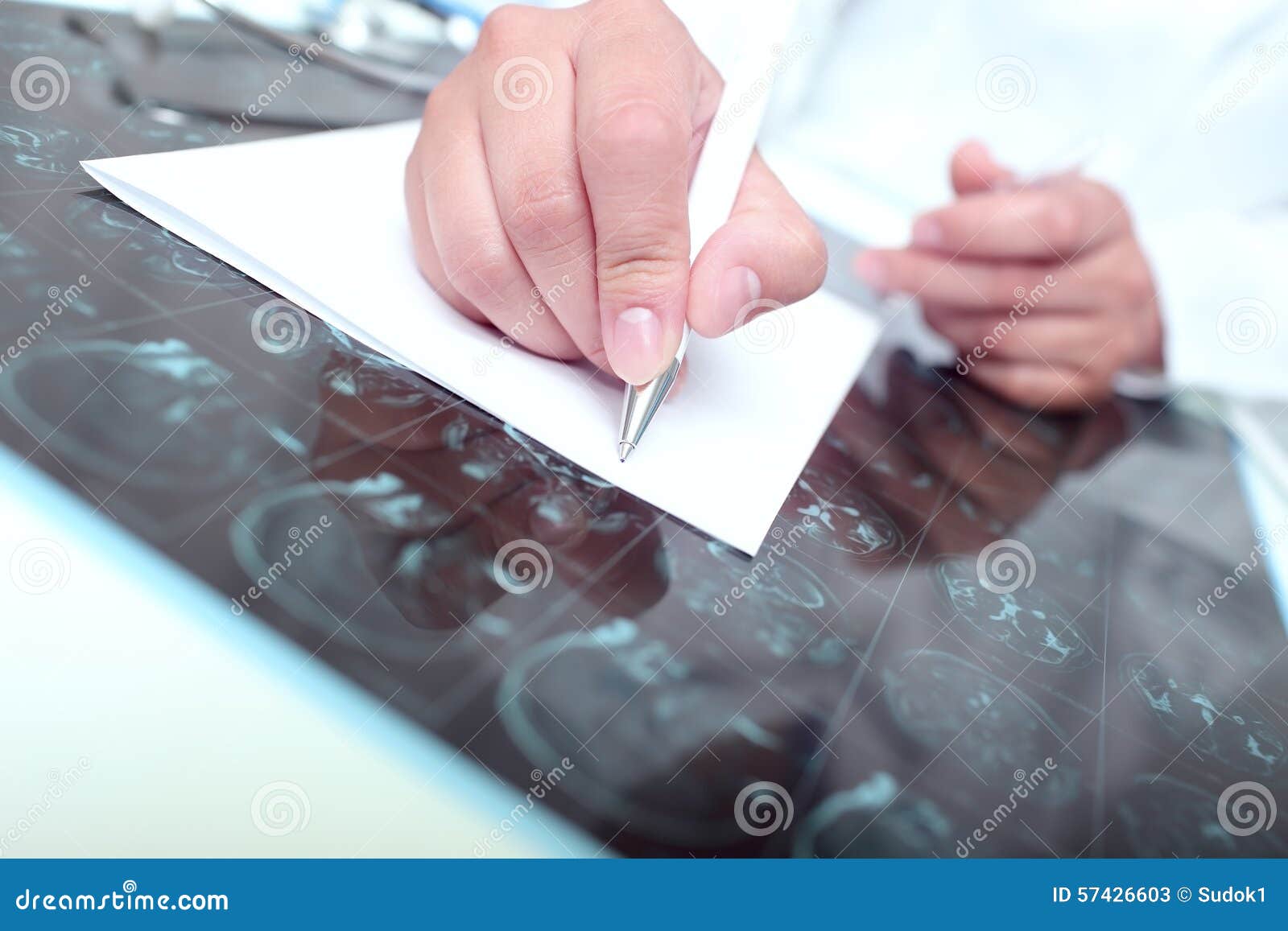 Doctor wrote on a paper stock image. Image of neurology - 57426603