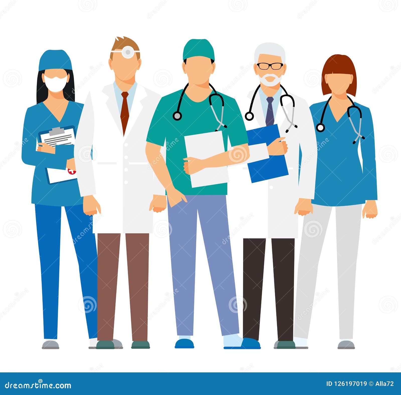 Vector Illustration Of Cartoon Doctor With Stethoscope