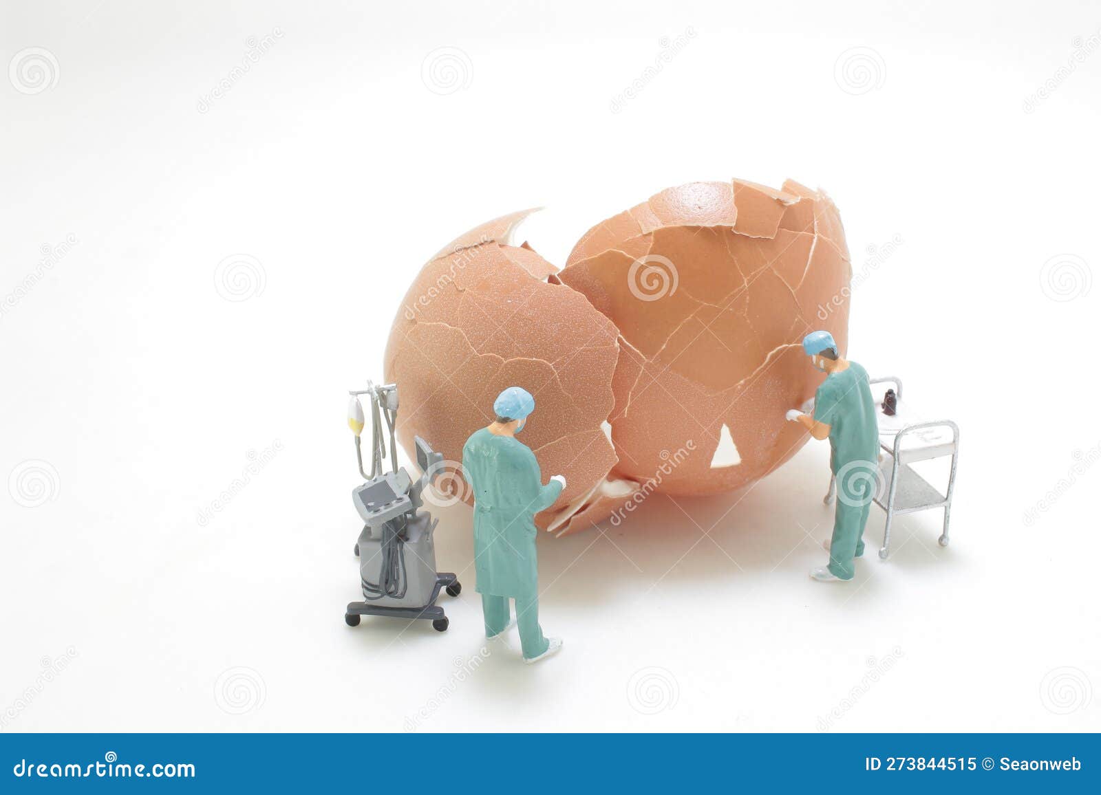 Doctors Busy Surgery with the Egg Shell Stock Image - Image of small ...