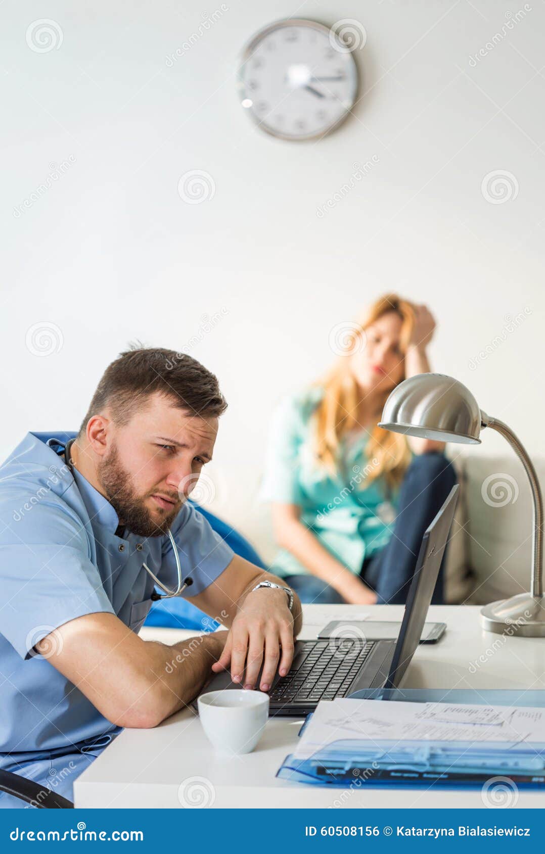 Doctors in on call room stock photo. Image of occupation - 60508156