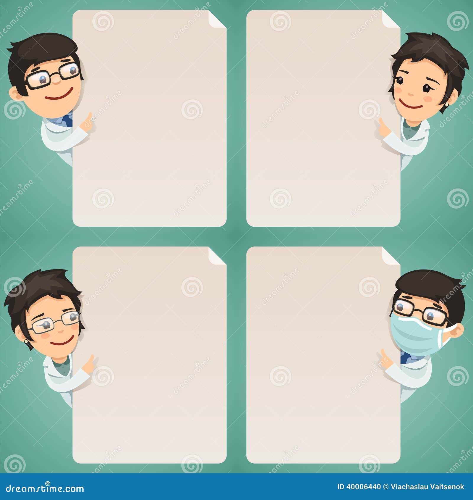 Doctors. Two Men Cartoon Characters For Animation. Different Body Parts ...