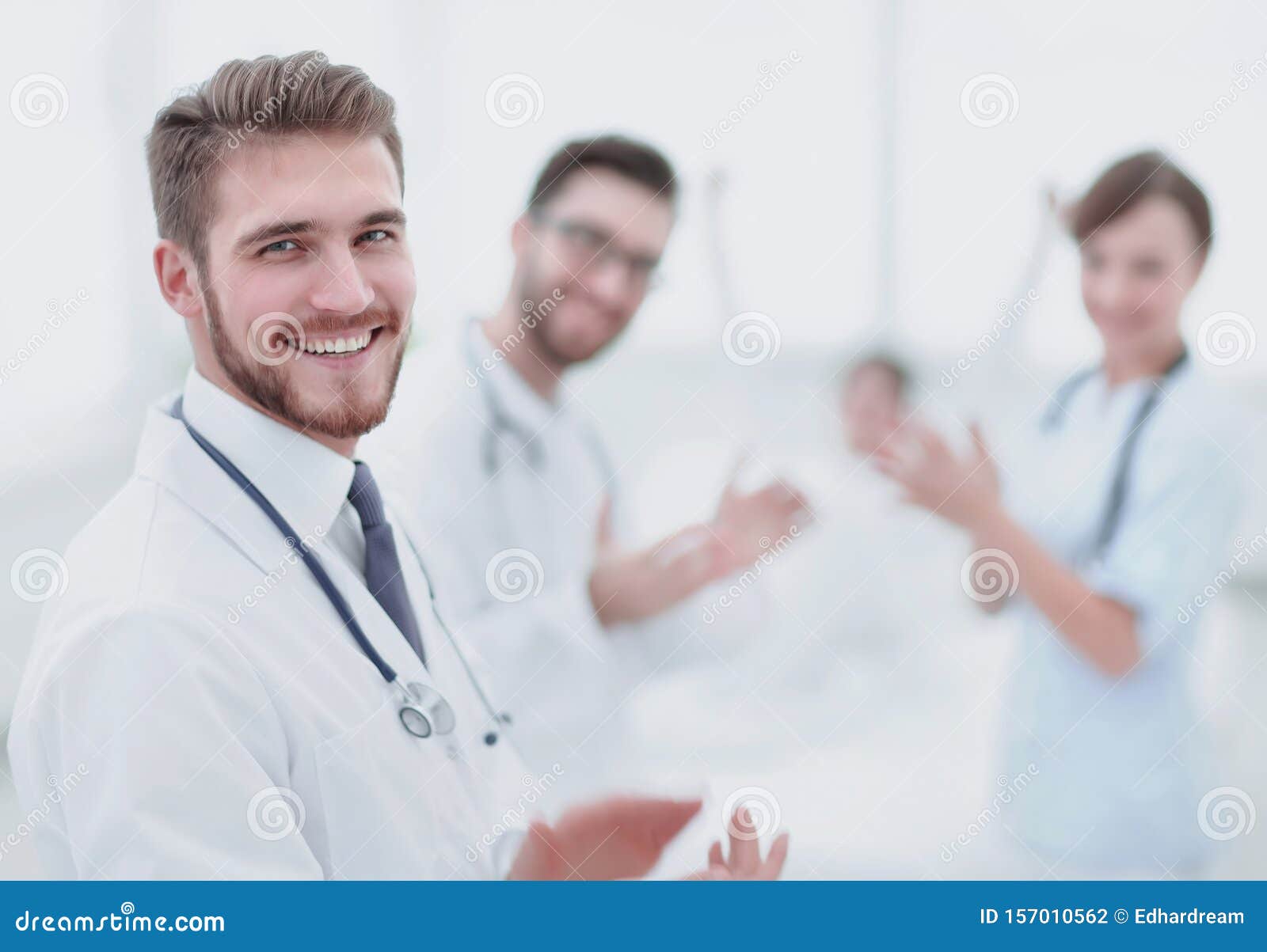Doctors Clapping Hands and Applauding on Consent Stock Photo - Image of ...