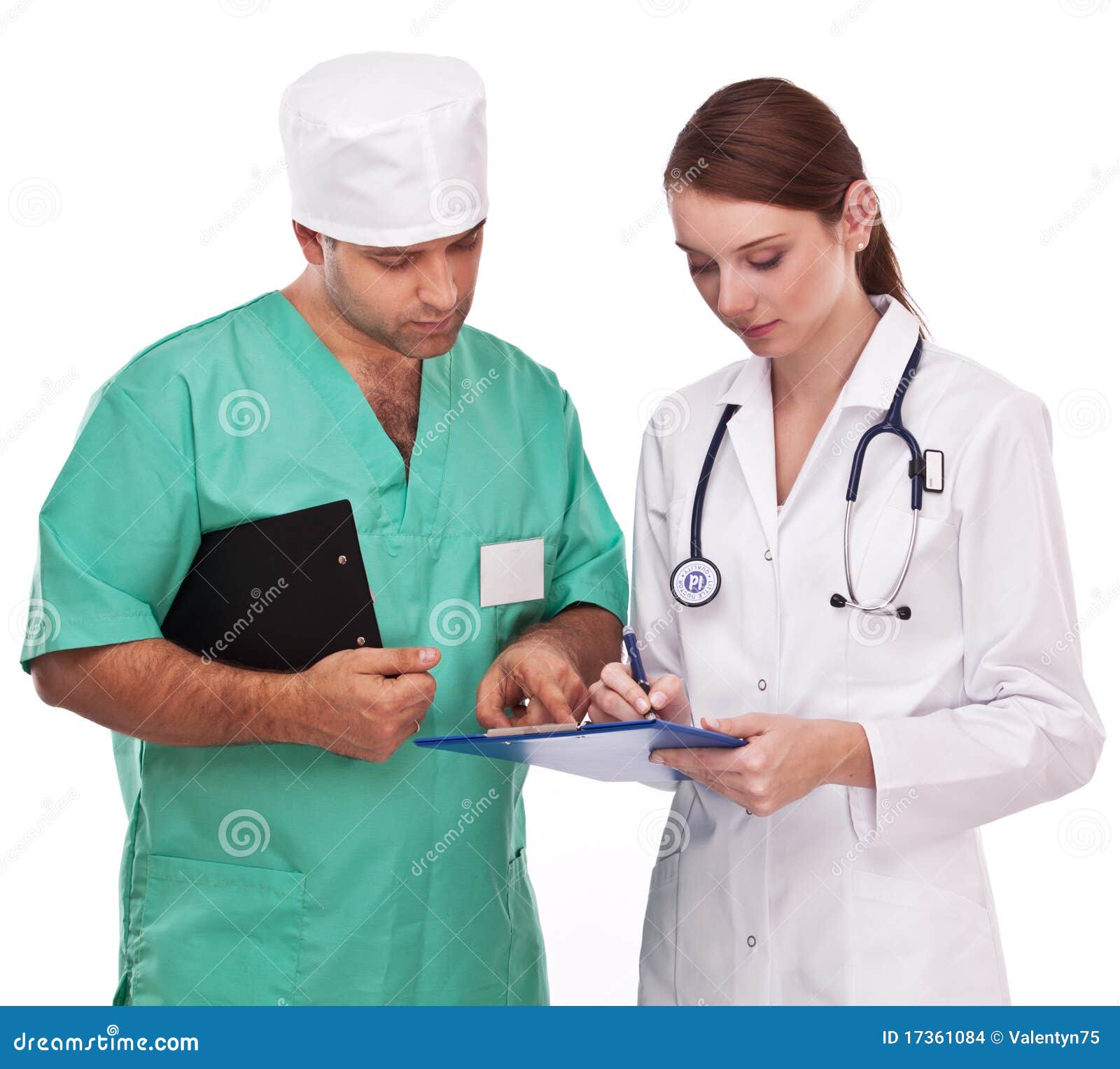Doctors Completing Medical Card Stock Photos - Free & Royalty-Free ...