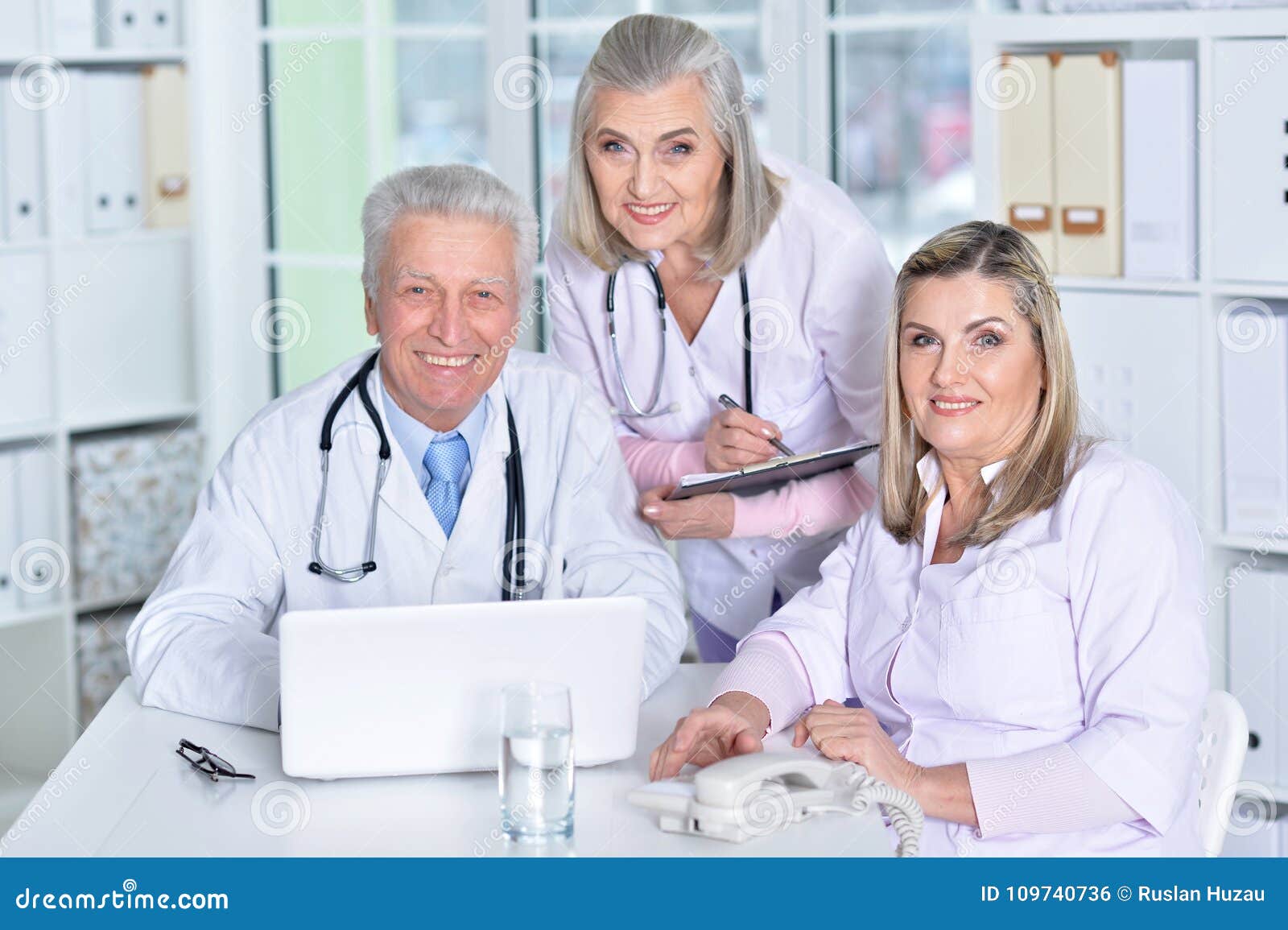 Doctors Discussing Something Stock Photo - Image of adult, posing ...