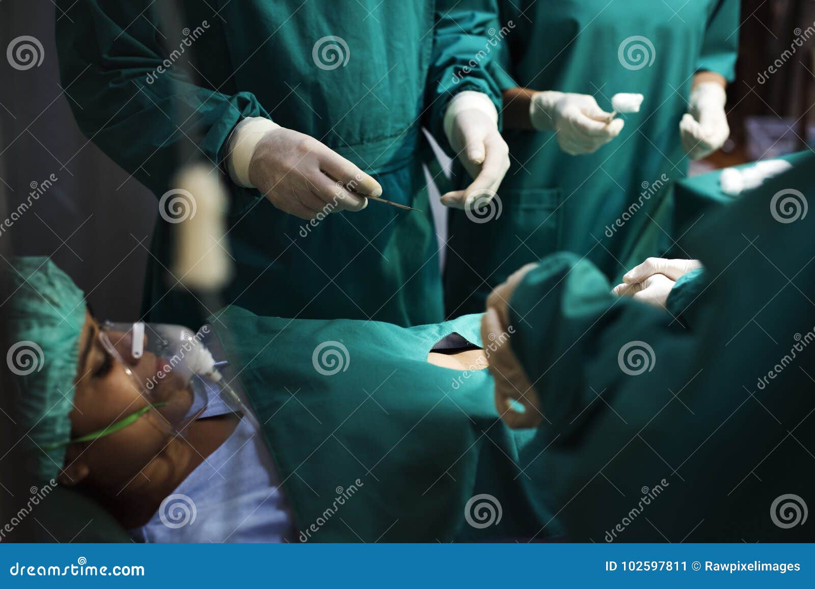 Doctors Doing an Operation Hospital Stock Image - Image of emergency ...