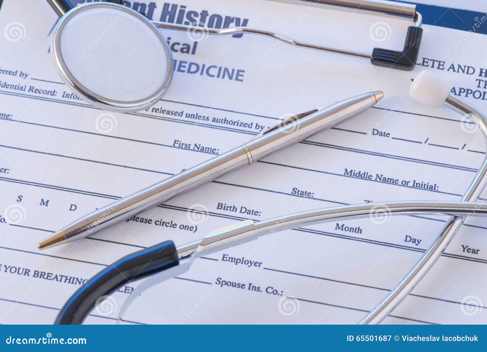 Doctors Essentials are Lying on the Table Stock Image - Image of ...