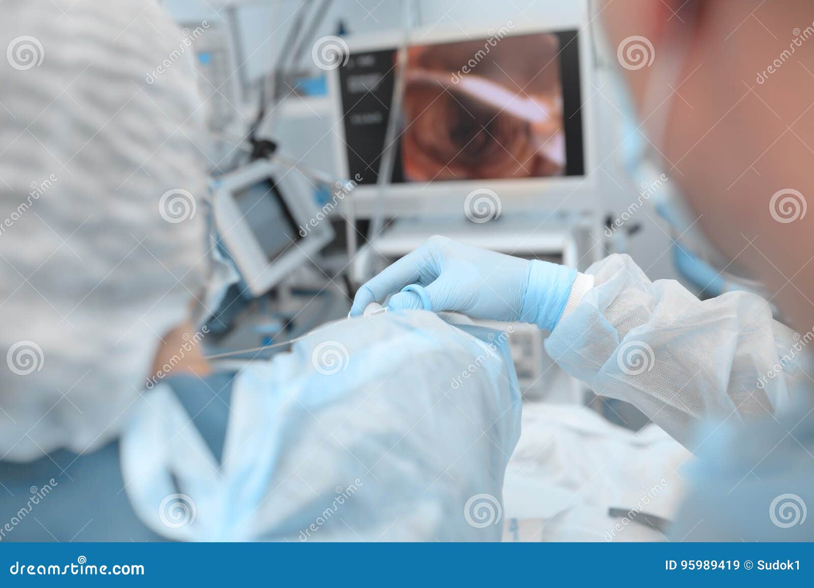 Doctors Focused on the Process of Medical Procedure Stock Image - Image ...