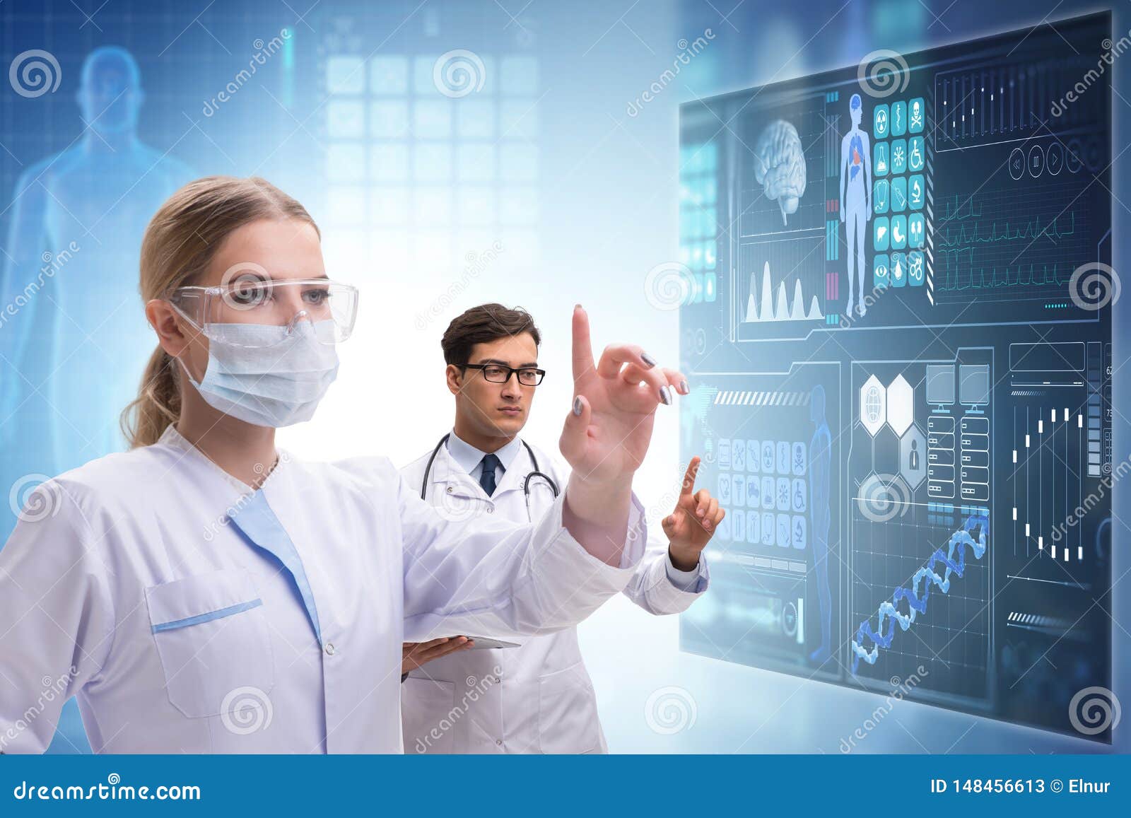 The Doctors in Future Telemedicine Concept Stock Image - Image of ...
