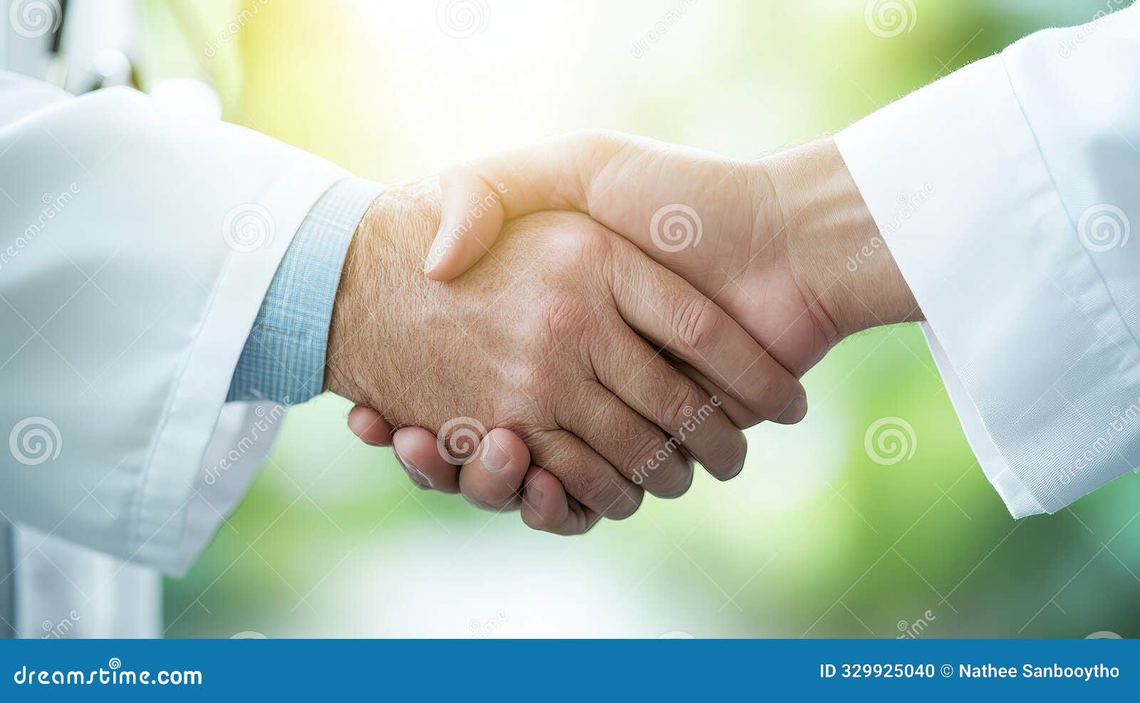 Doctors Handshake in Medical Agreement Stock Illustration ...