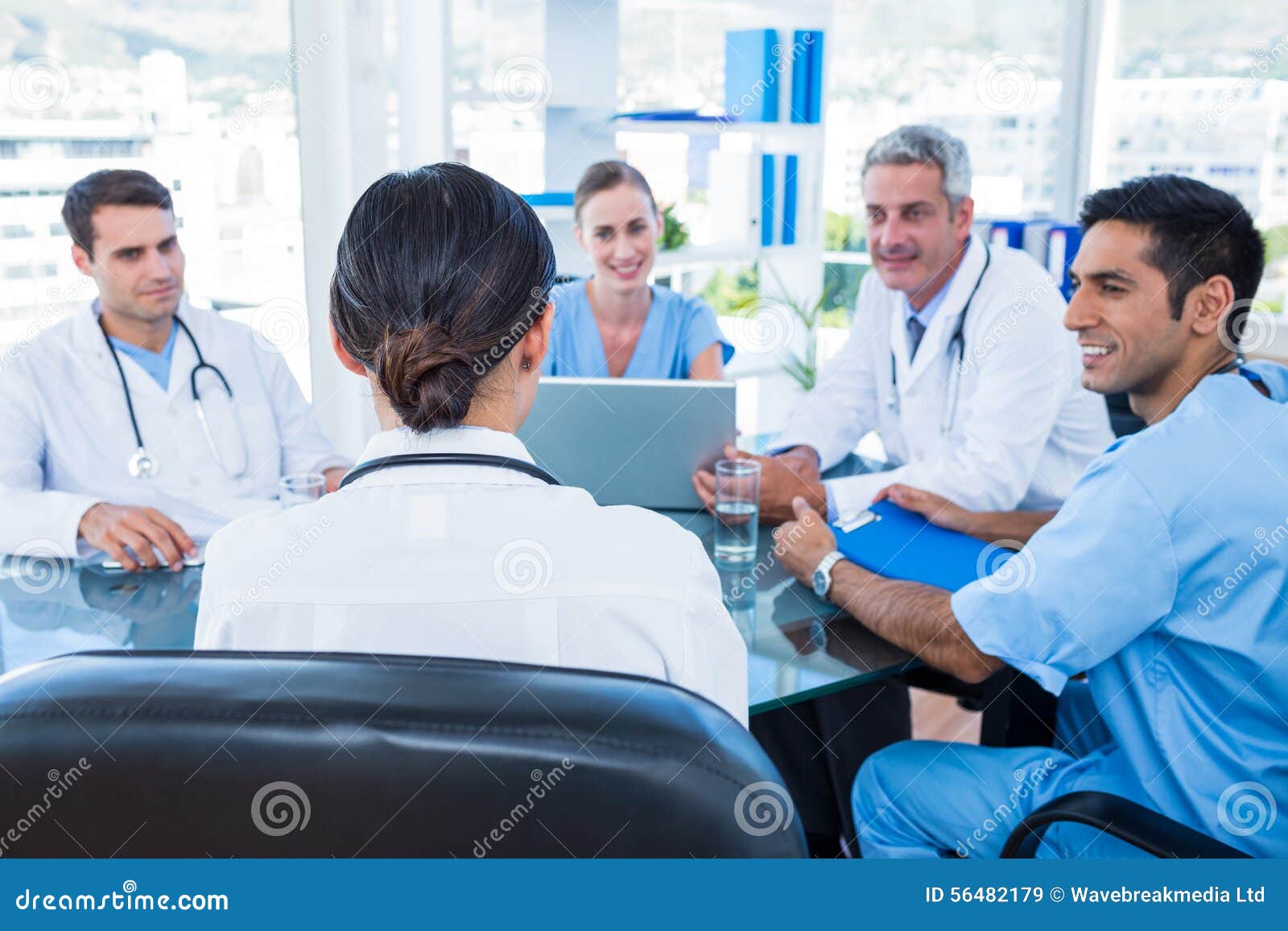 Doctors having a meeting stock image. Image of communication - 56482179