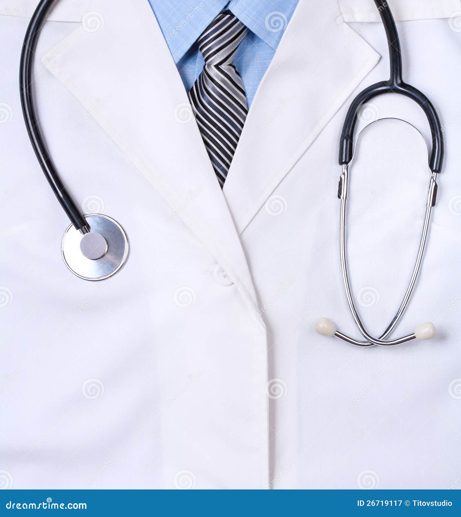 Doctors Lab White Coat With Stethoscope. Close Up Royalty Free Stock ... Doctors Lab White Coat With Stethoscope. Close Up Royalty Free Stock ...