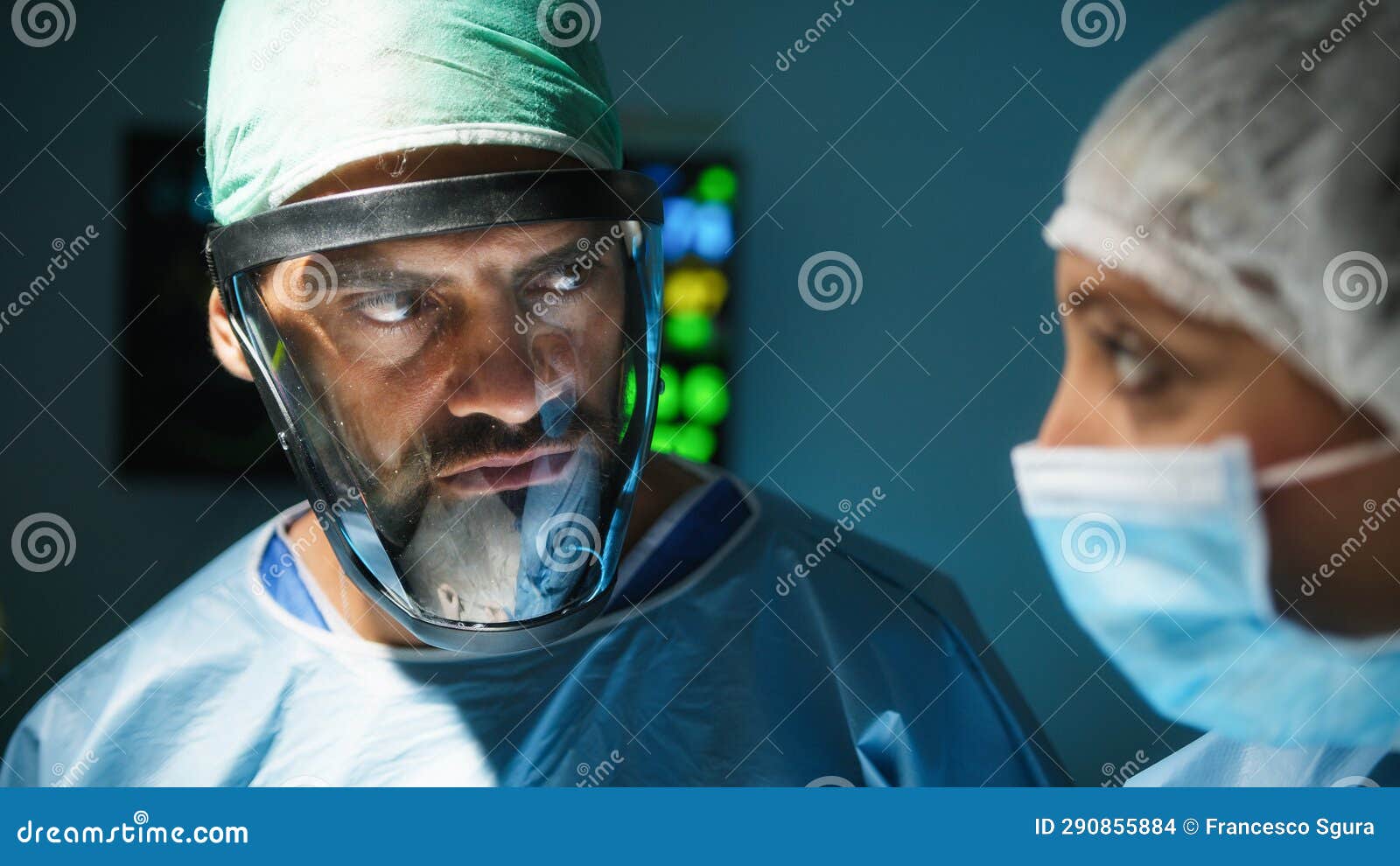 Doctors look at each other stock photo. Image of nurse - 290855884