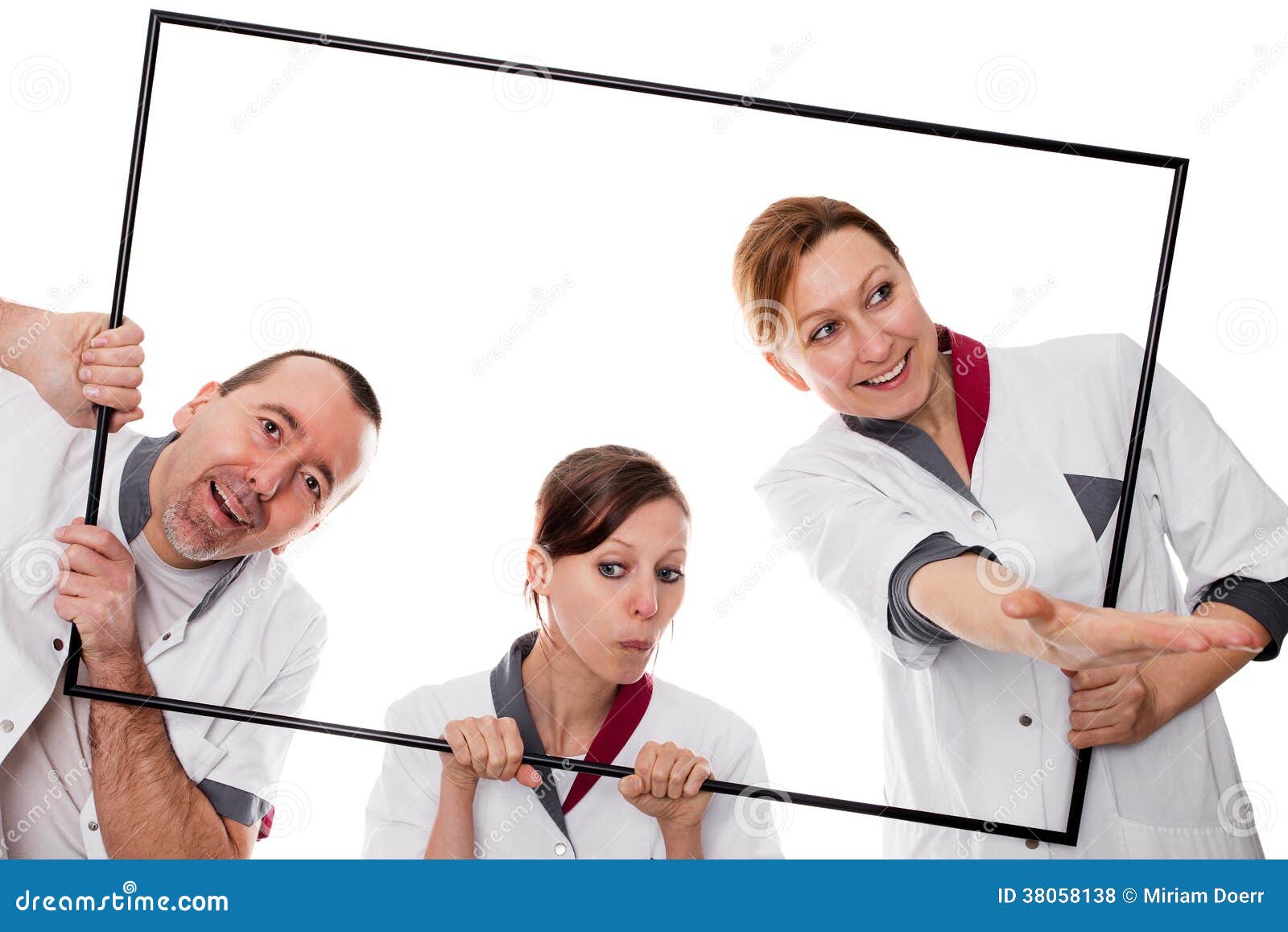 Doctors are Looking through a Frame Stock Photo - Image of medicine ...