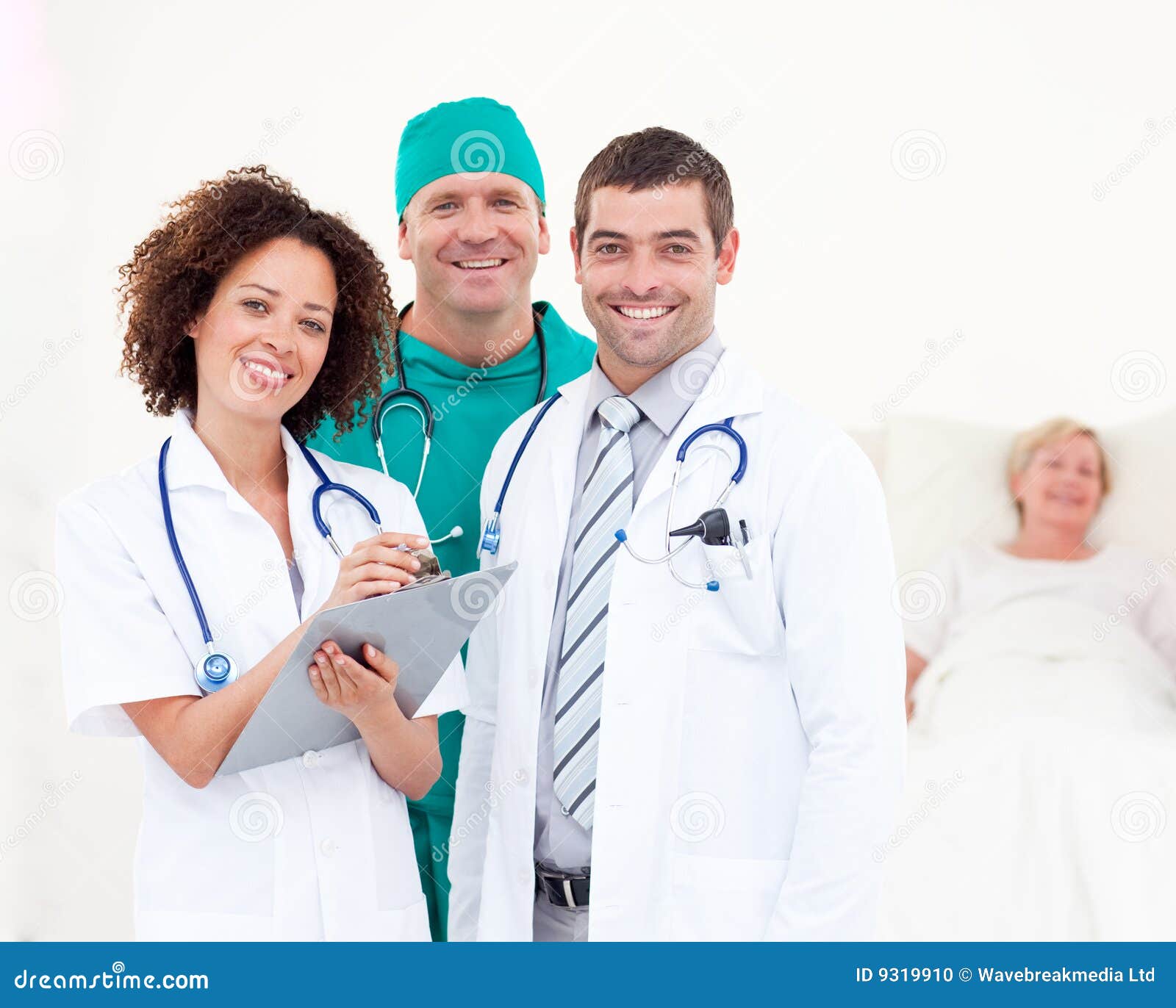 Doctors Looking after a Patient Stock Photo - Image of reassuring ...