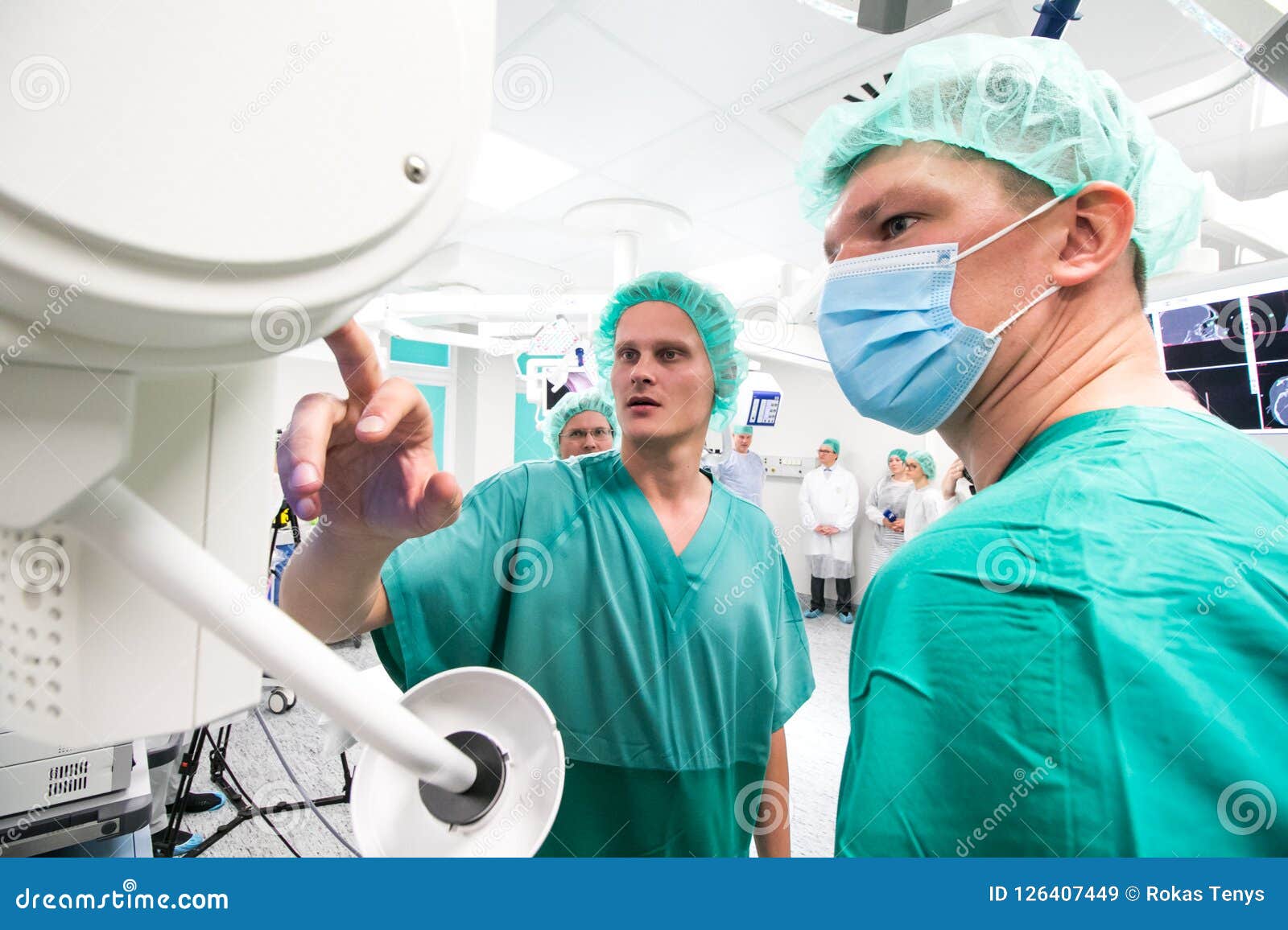 Doctors Looking into the Screen in Surgery Room Editorial Stock Image ...
