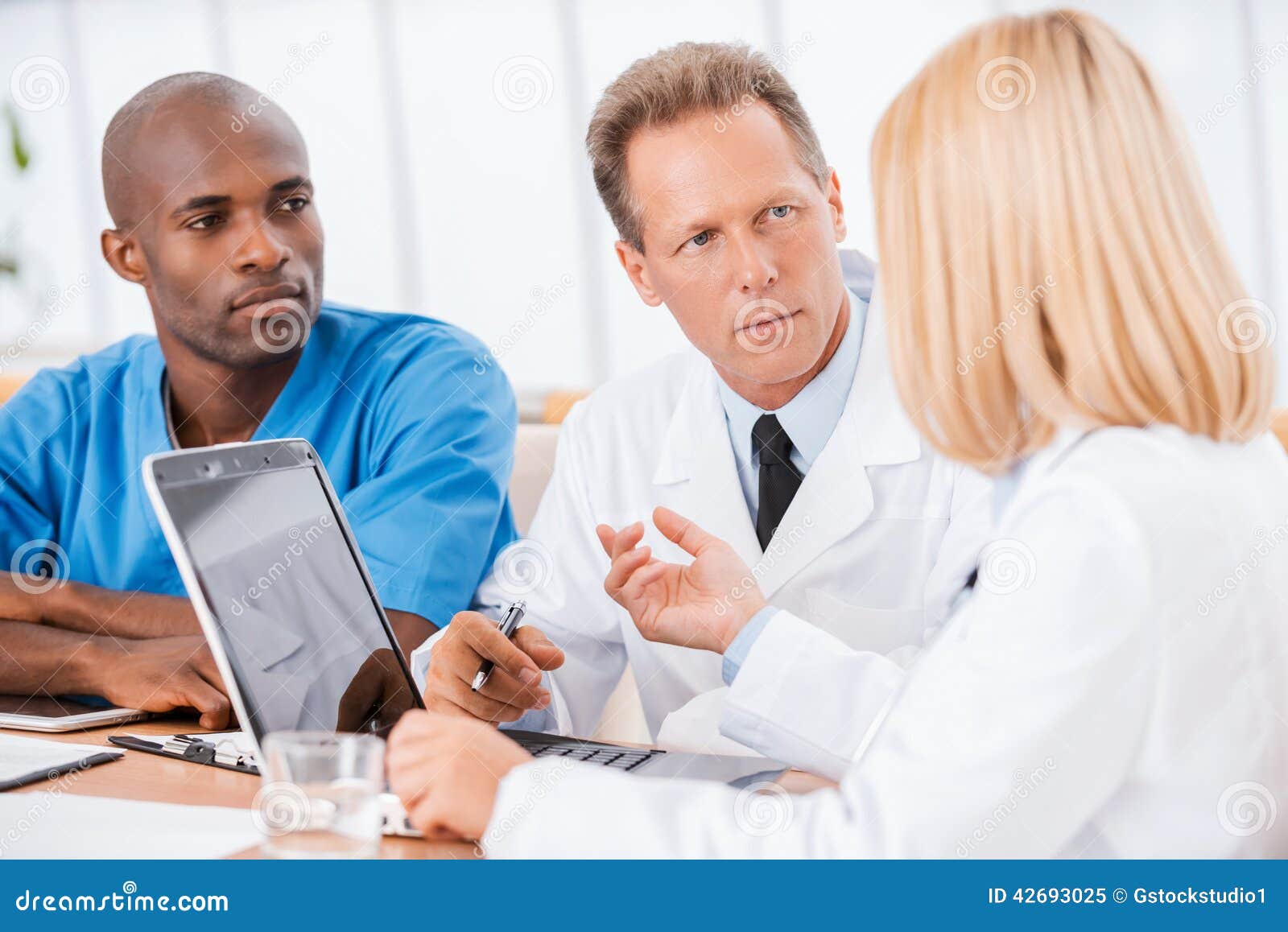 Doctors at the meeting. stock image. Image of expertise - 42693025