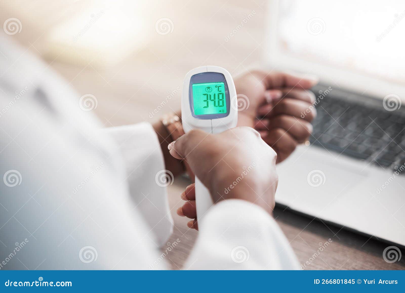 Doctors Need To Do it Too. an Unrecognisable Doctor Checking Her ...