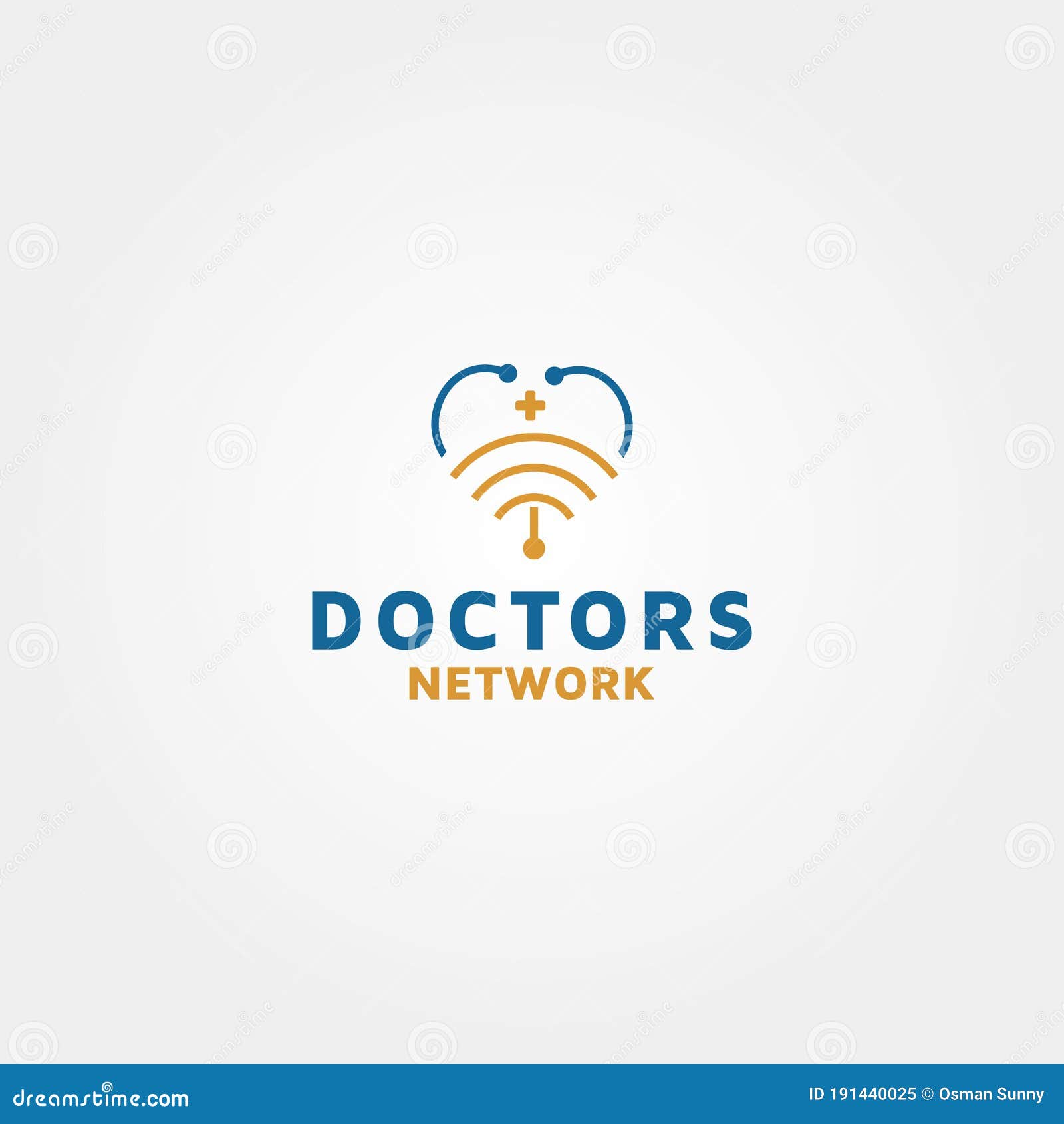Doctors Network Vector Logo Design Template Stock Vector - Illustration ...