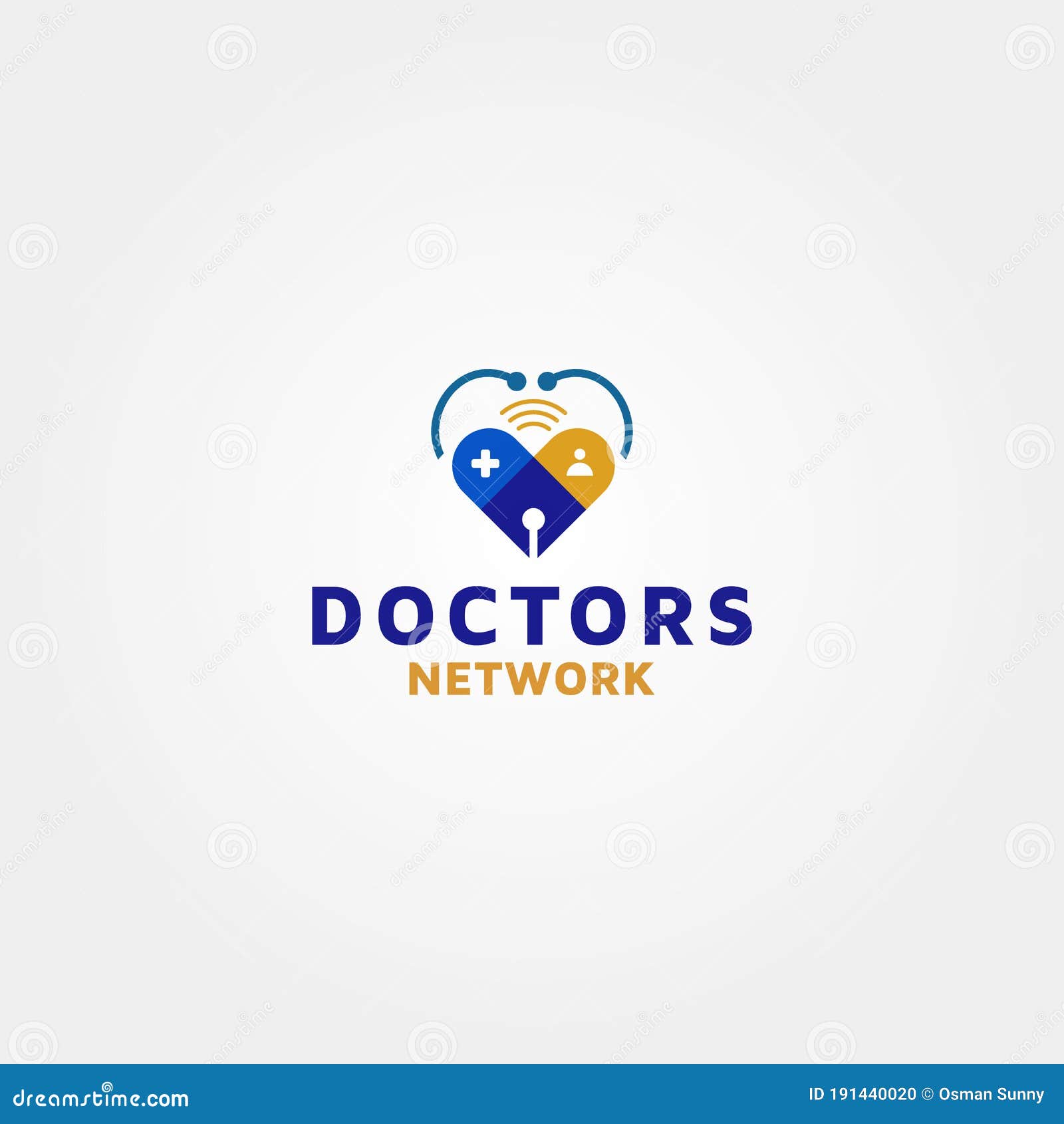 Doctors Network Vector Logo Design Template Idea and Inspiration Stock ...