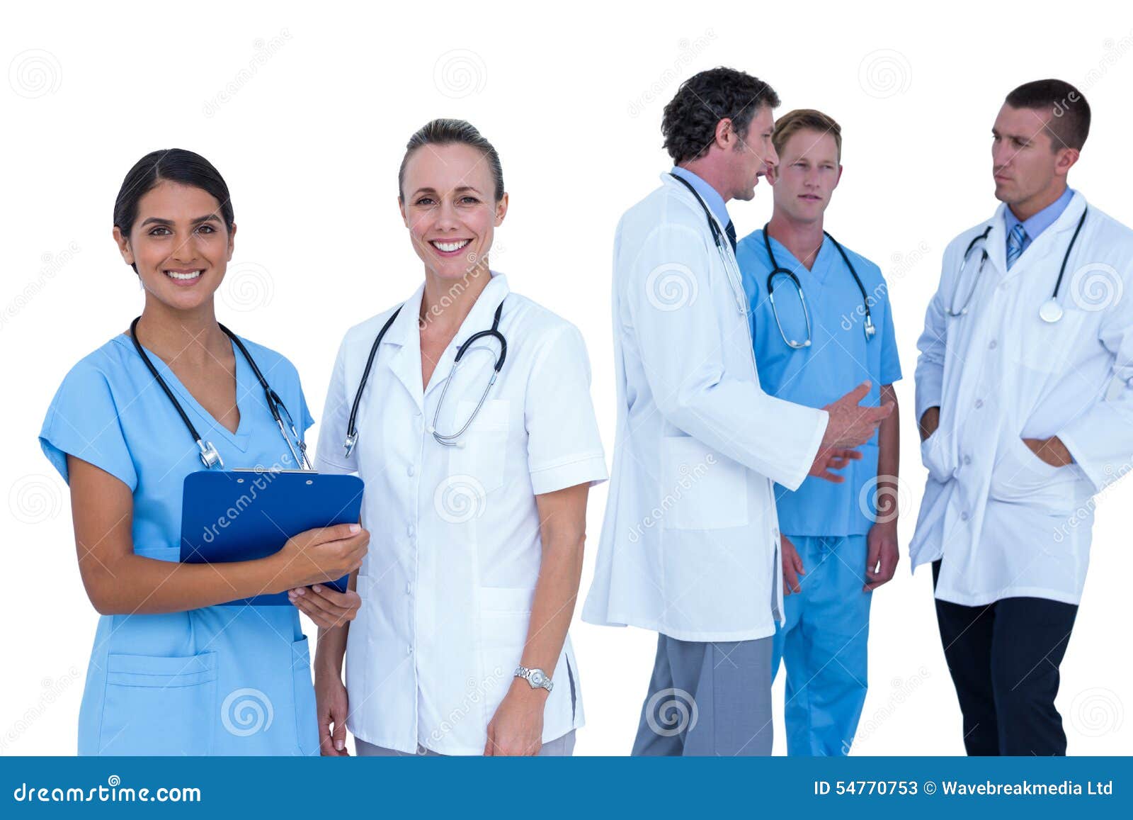 Doctors and Nurses Discussing Over Notes Stock Image - Image of ...