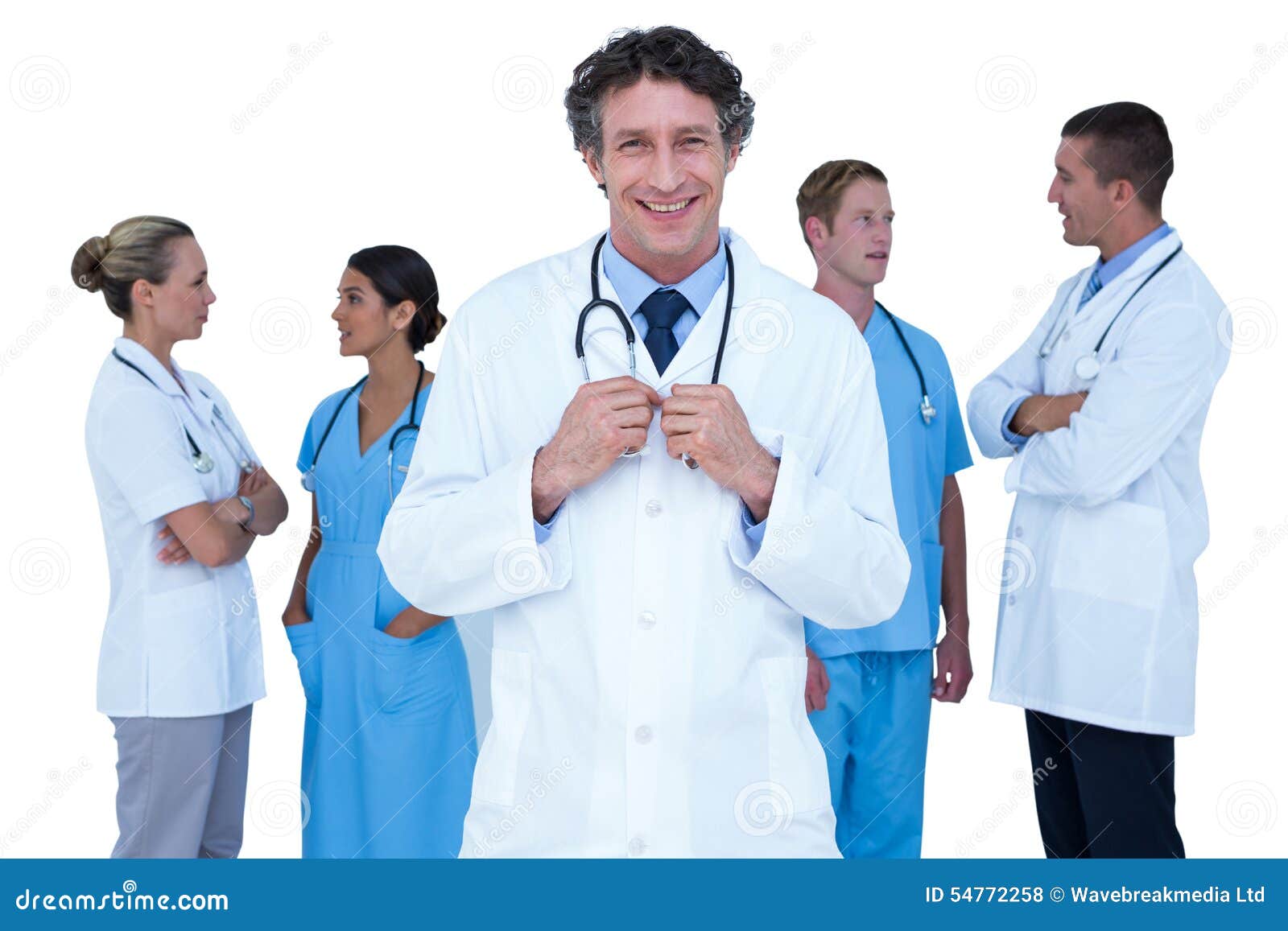 Doctors and Nurses Discussing Together Stock Photo - Image of holding ...
