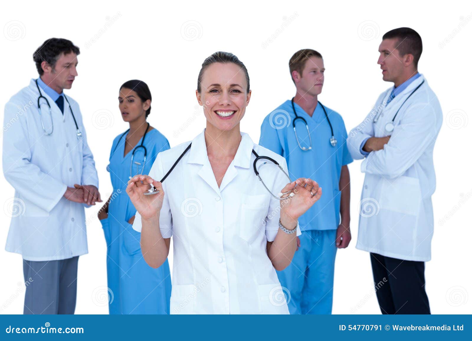 Doctors and Nurses Discussing Together Stock Image - Image of cheerful ...