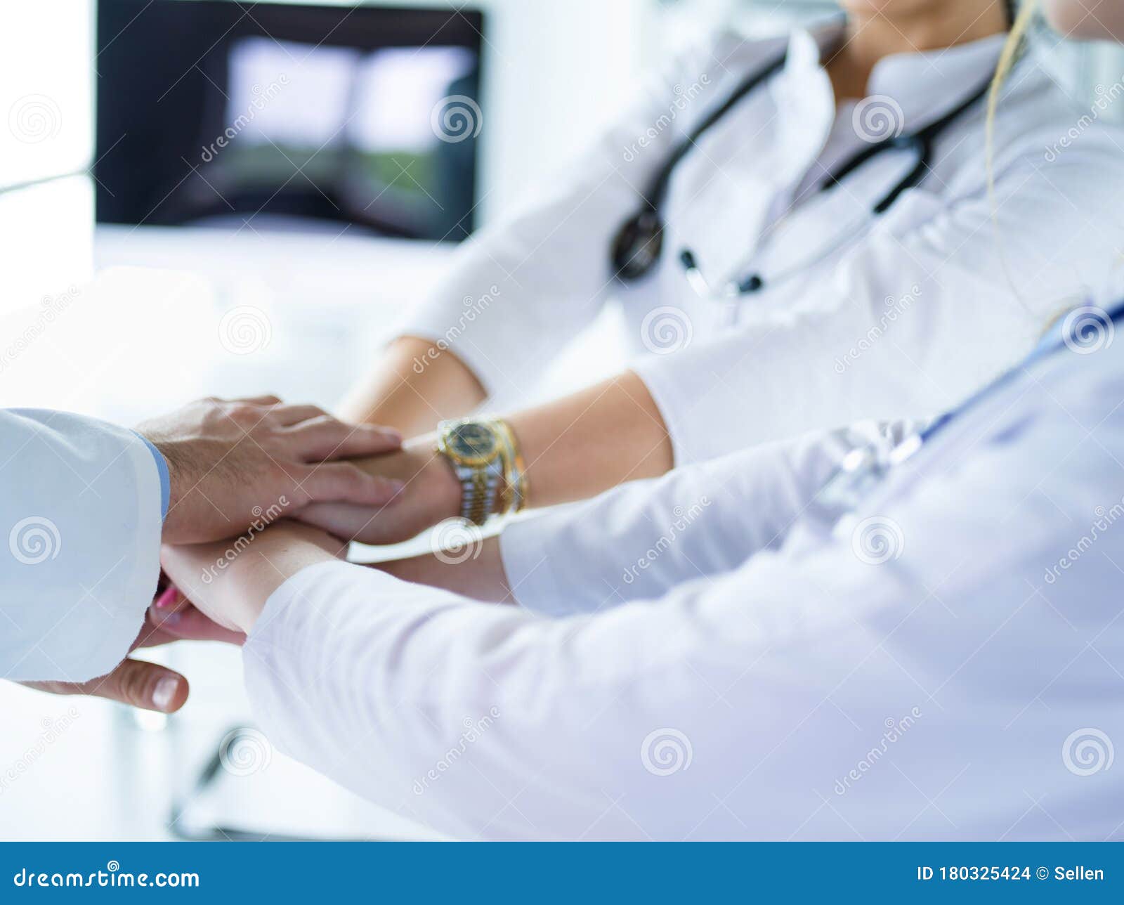 Doctors and Nurses in a Medical Team Stacking Hands Stock Photo - Image ...