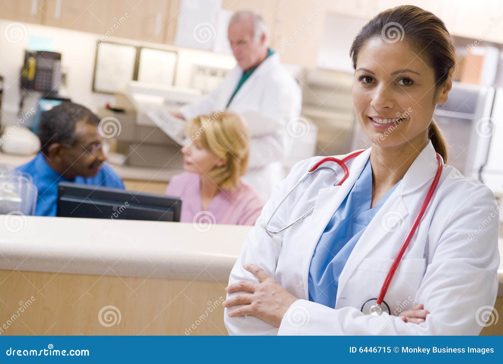 Doctors and Nurses at the Reception Stock Image - Image of authority ...
