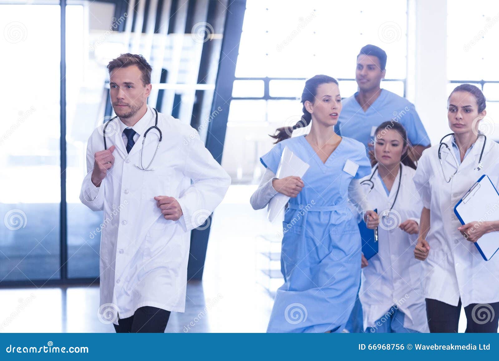 Doctors and Nurses Rushing for Emergency Stock Photo - Image of medical ...