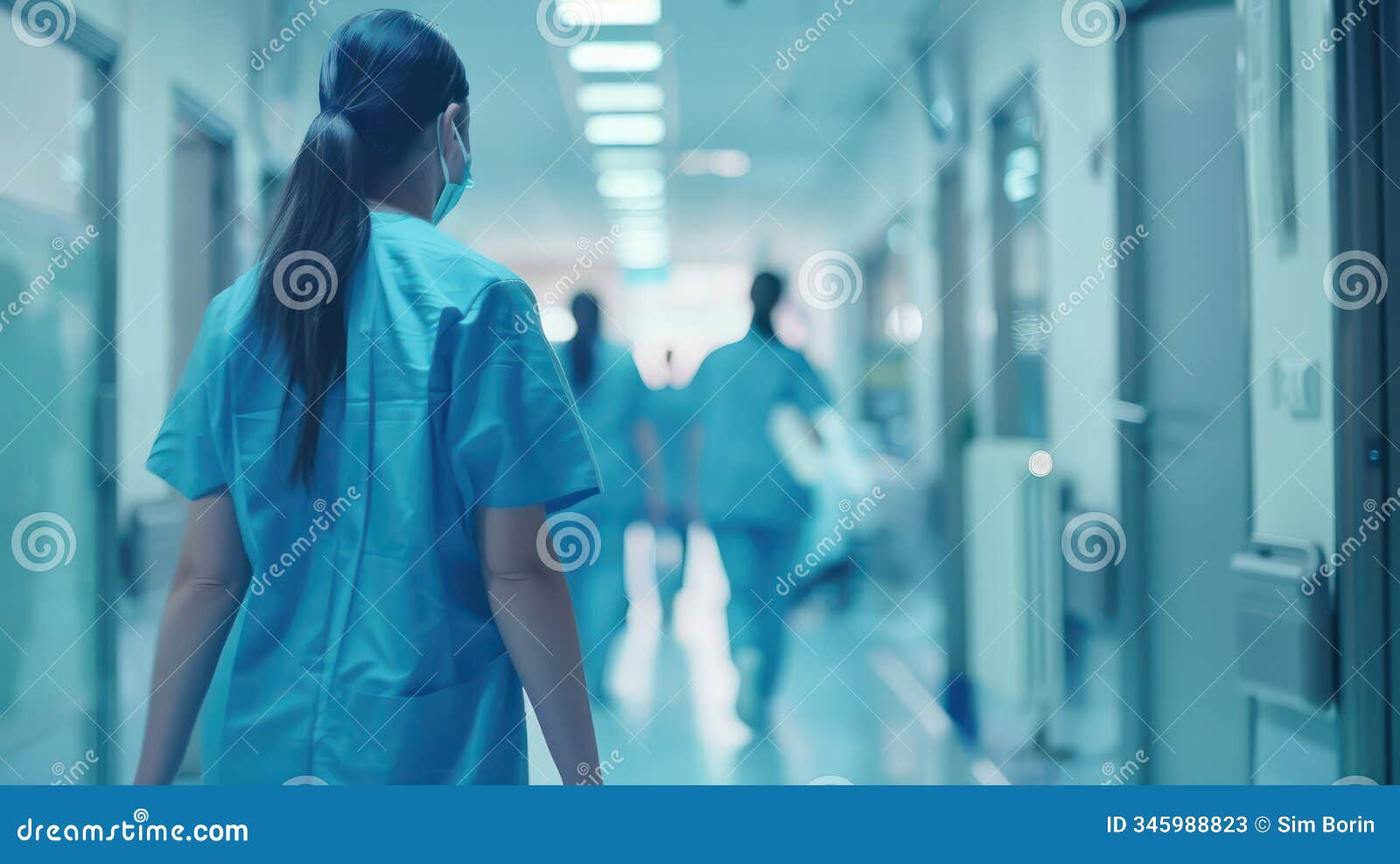 Doctors and Nurses Working Together in a Busy Hospital Stock ...