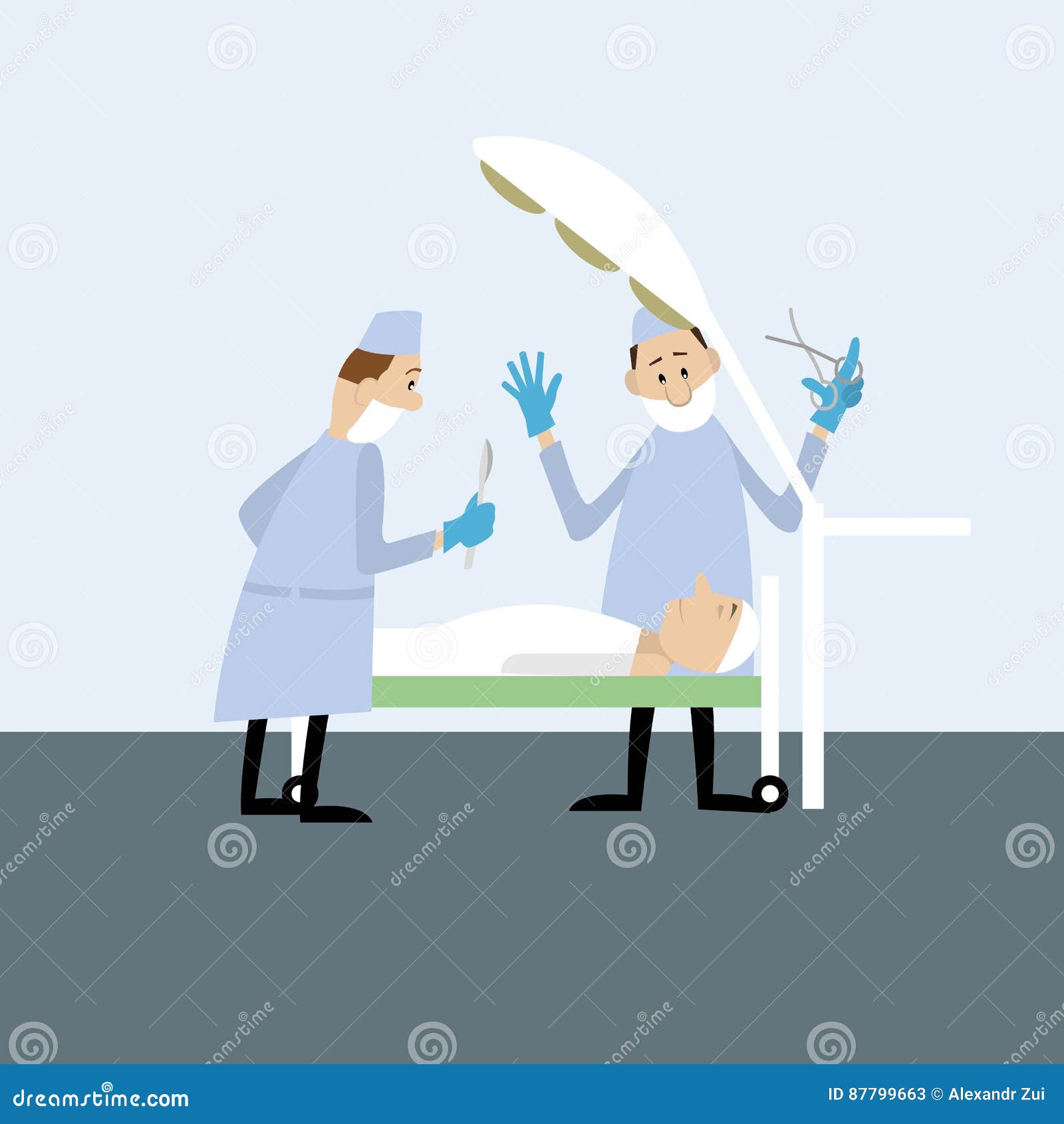 The Doctors in the Operating Room Stock Vector - Illustration of ...
