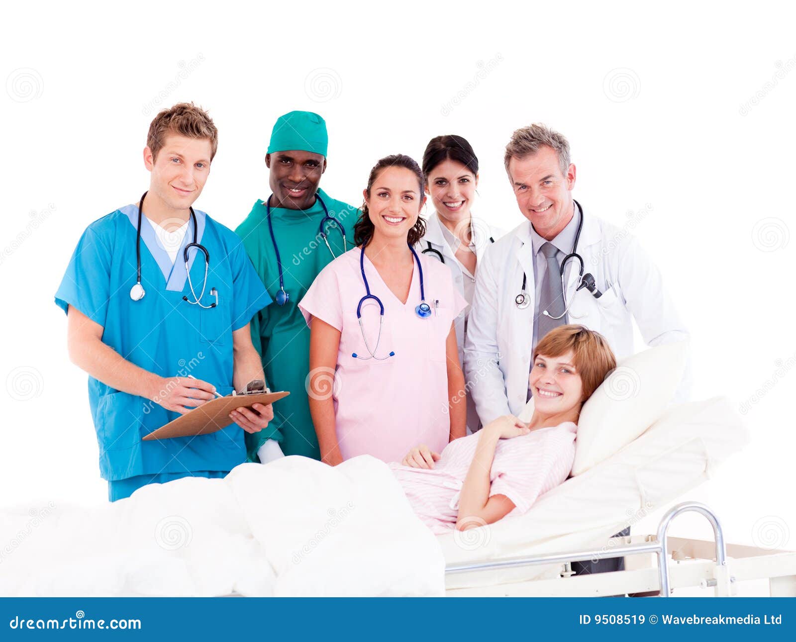 Doctors with a Patient in a Hospital Stock Image - Image of life ...
