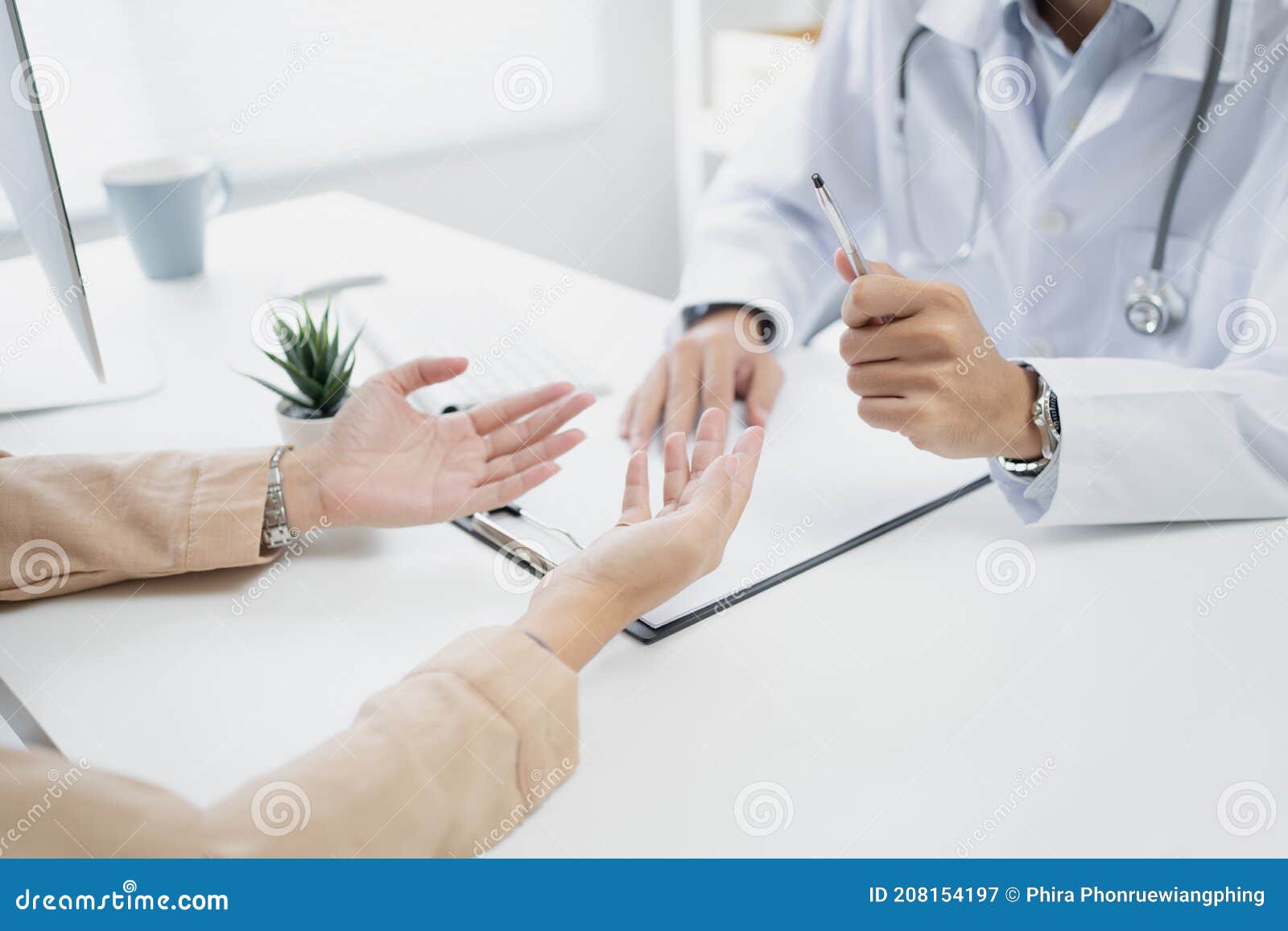 Doctors and Patients are Discussing the Diagnosis of Problems Symptoms ...