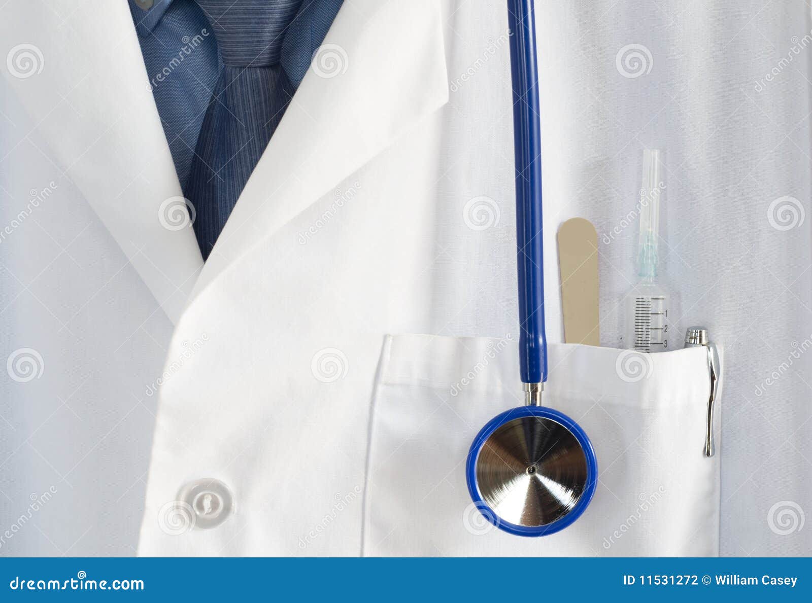 Doctors Pocket with Syringe Stock Photo - Image of needle, uniform ...