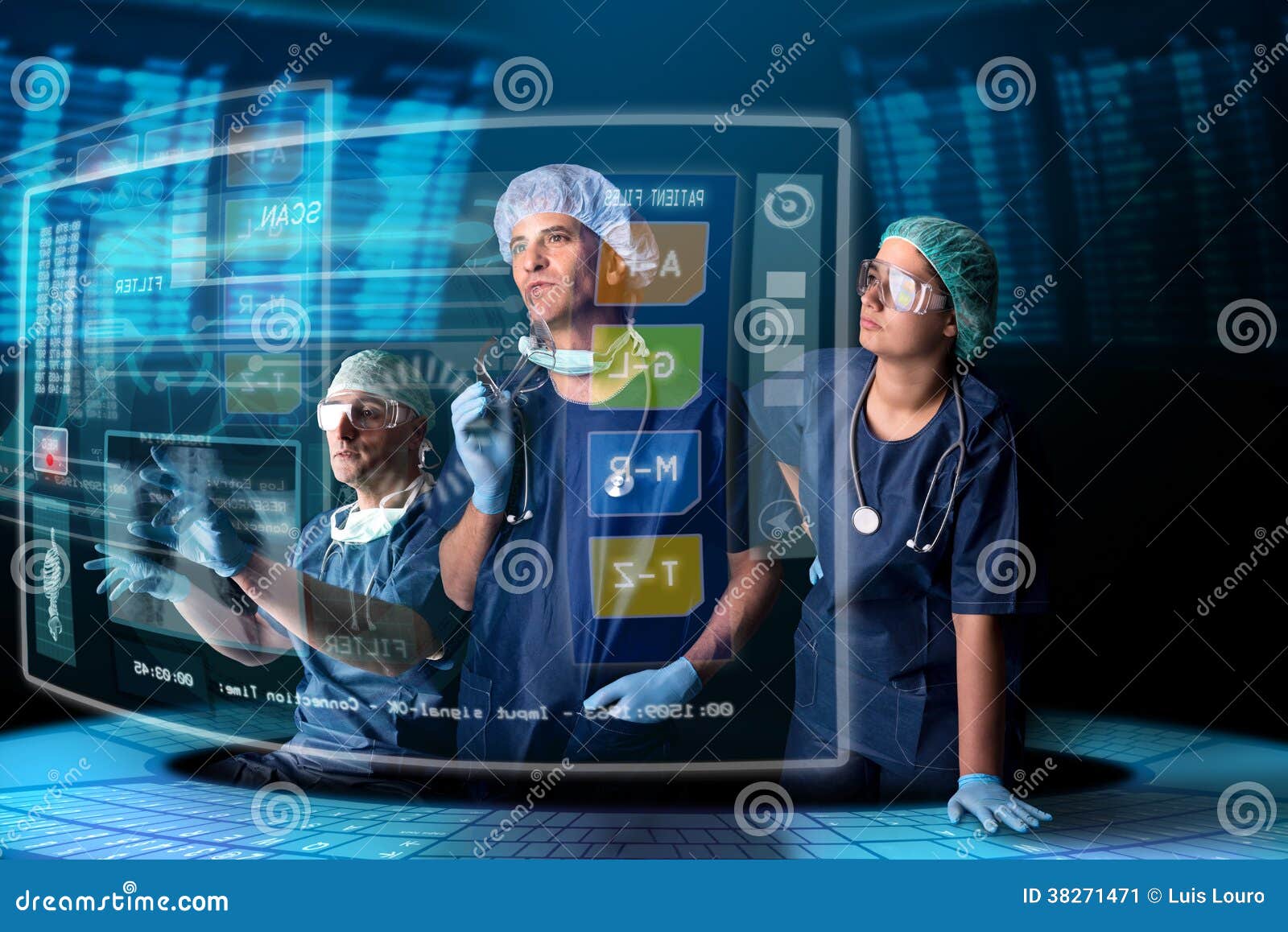 Doctors with screens stock image. Image of male, illness - 38271471