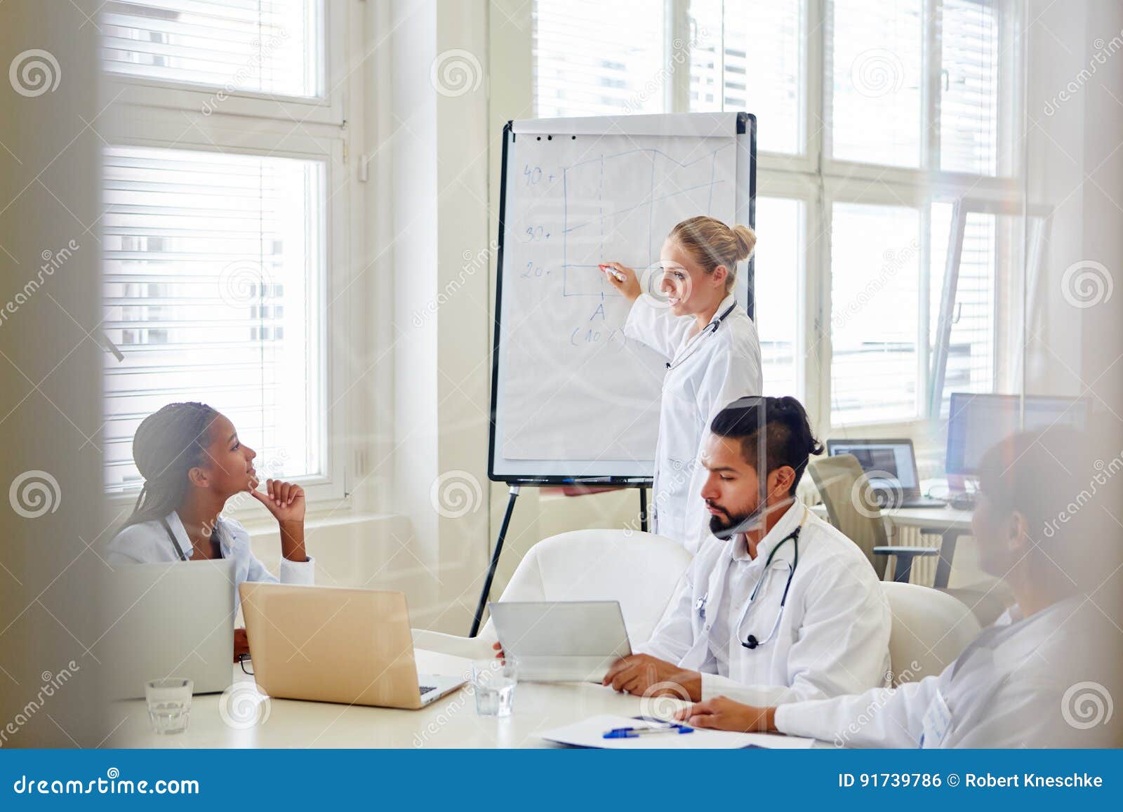 Doctors in Seminar Presentation Stock Photo - Image of together ...