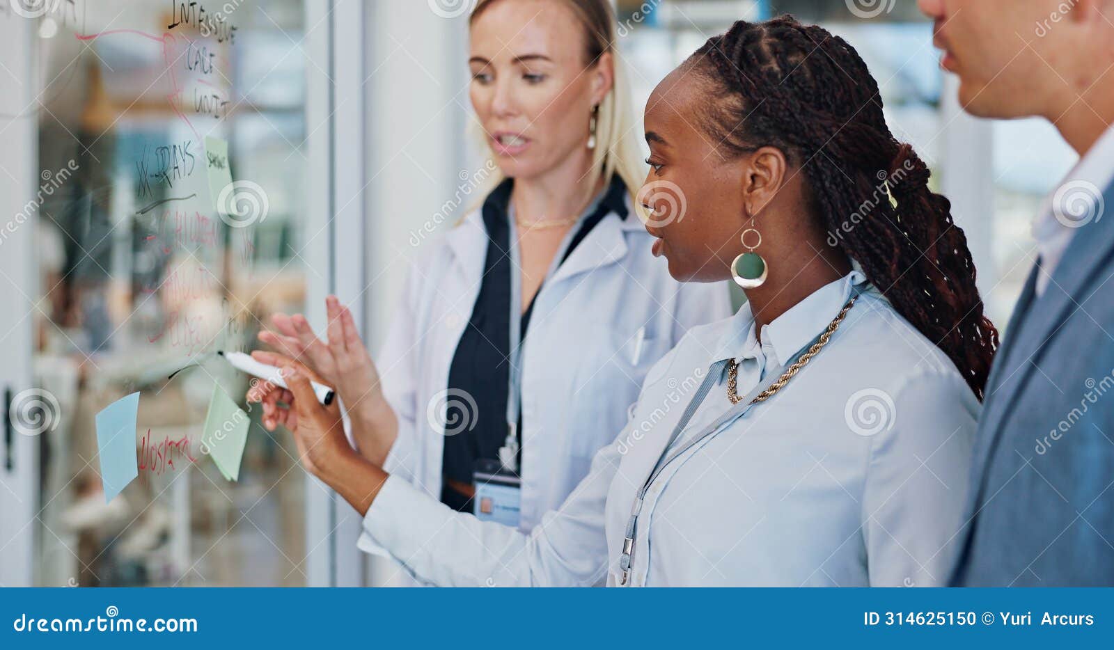 Doctors, Solution and Writing on Glass for Healthcare Research ...