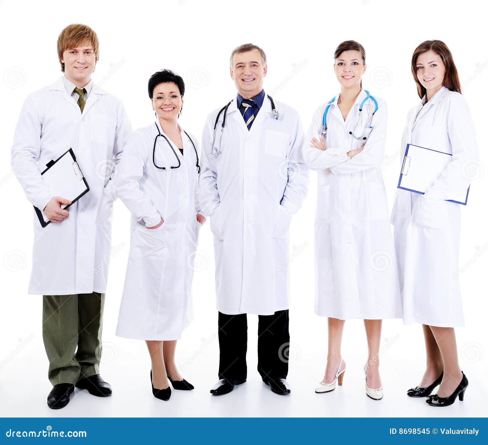 Doctors Standing Together in Row Stock Image - Image of clinical, crowd ...