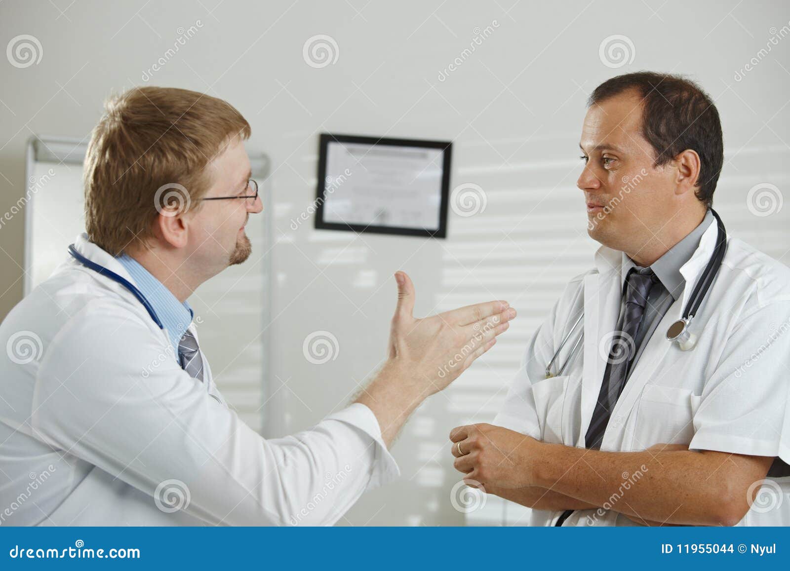 Doctors talking stock photo. Image of adult, busy, blue - 11955044