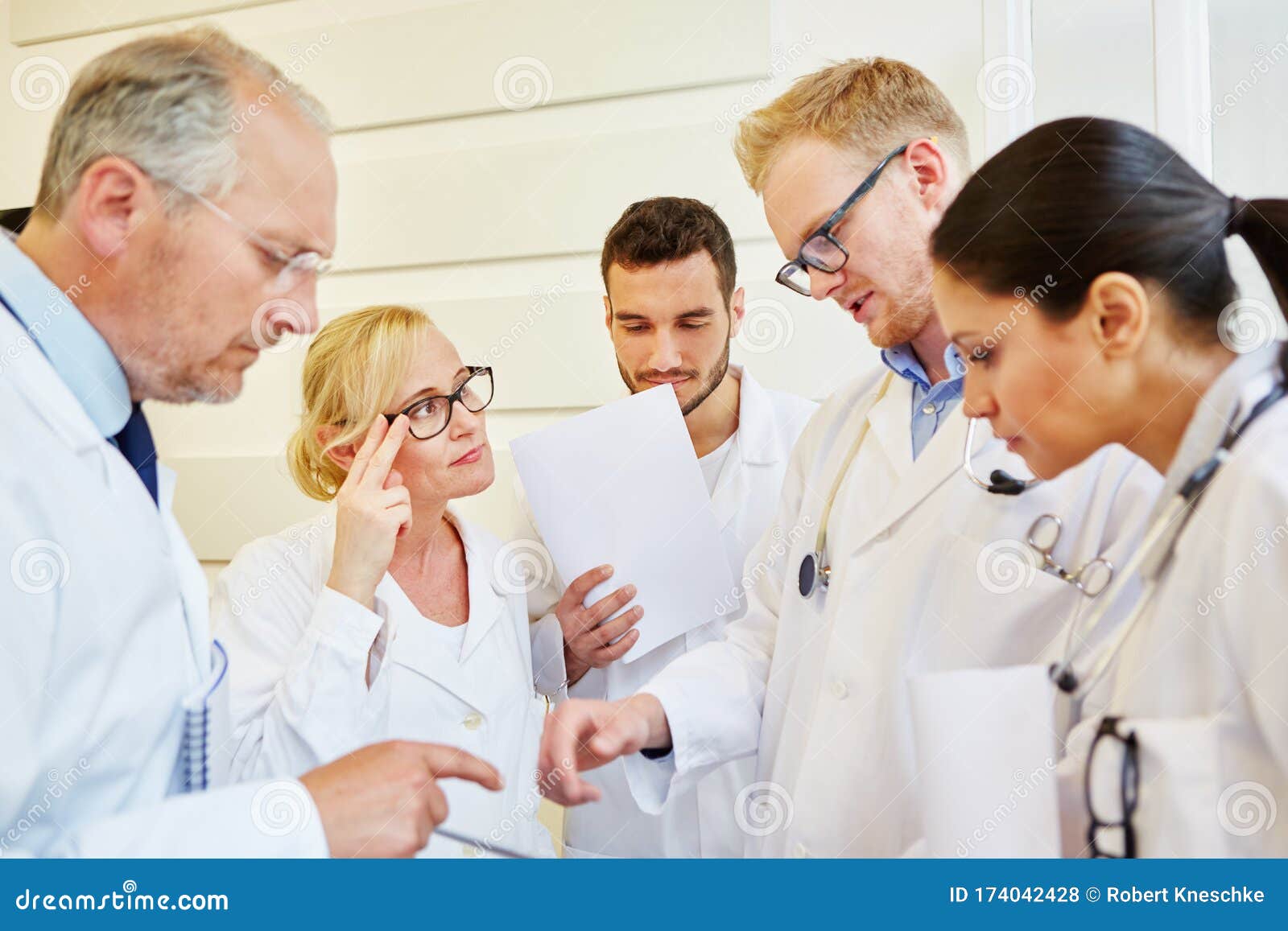 Doctors Team during Meeting in Hospital Stock Photo - Image of together ...