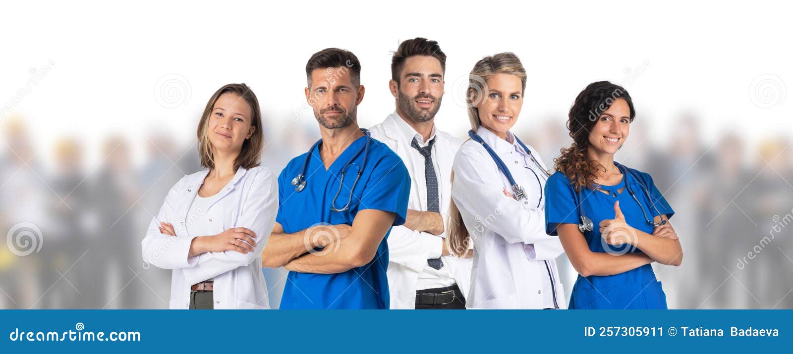 Doctors Team and Many People Stock Image - Image of healthcare, medic ...